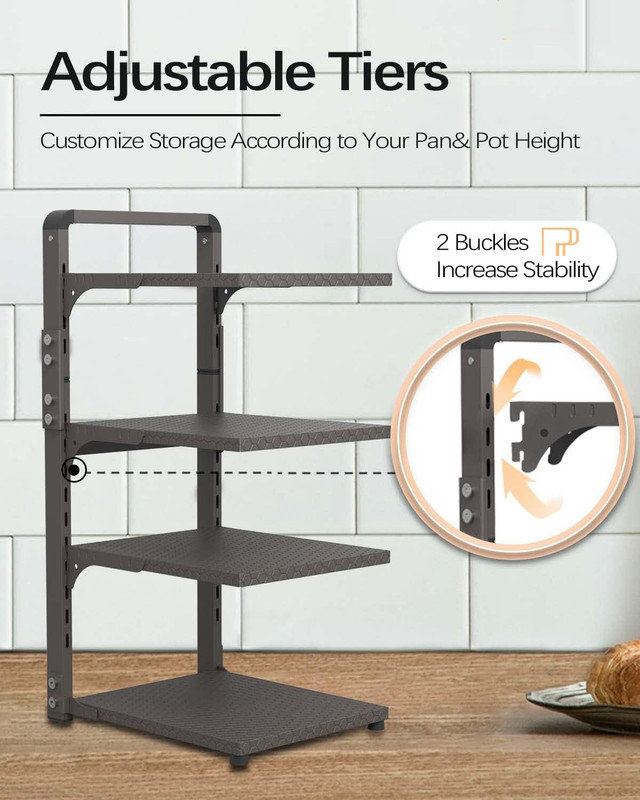 Ivy Bronx Metal Free Standing Pot Rack | Wayfair
