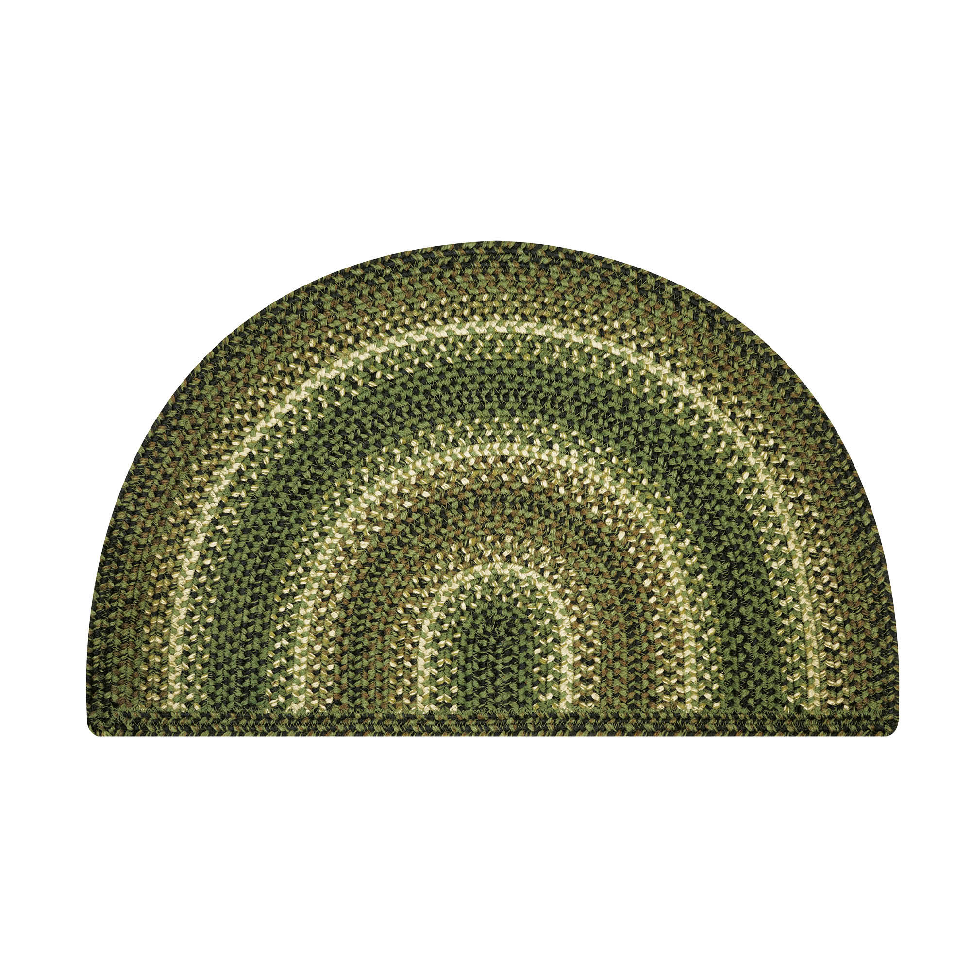 August Grove Damiesha Pinecone Jute Green Braided Rugs, a Forest Green ...