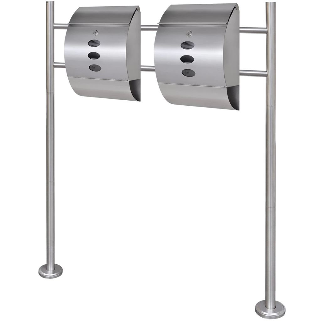 Arlmont & Co. Dirit Double Stainless Steel Drop Box | Wayfair