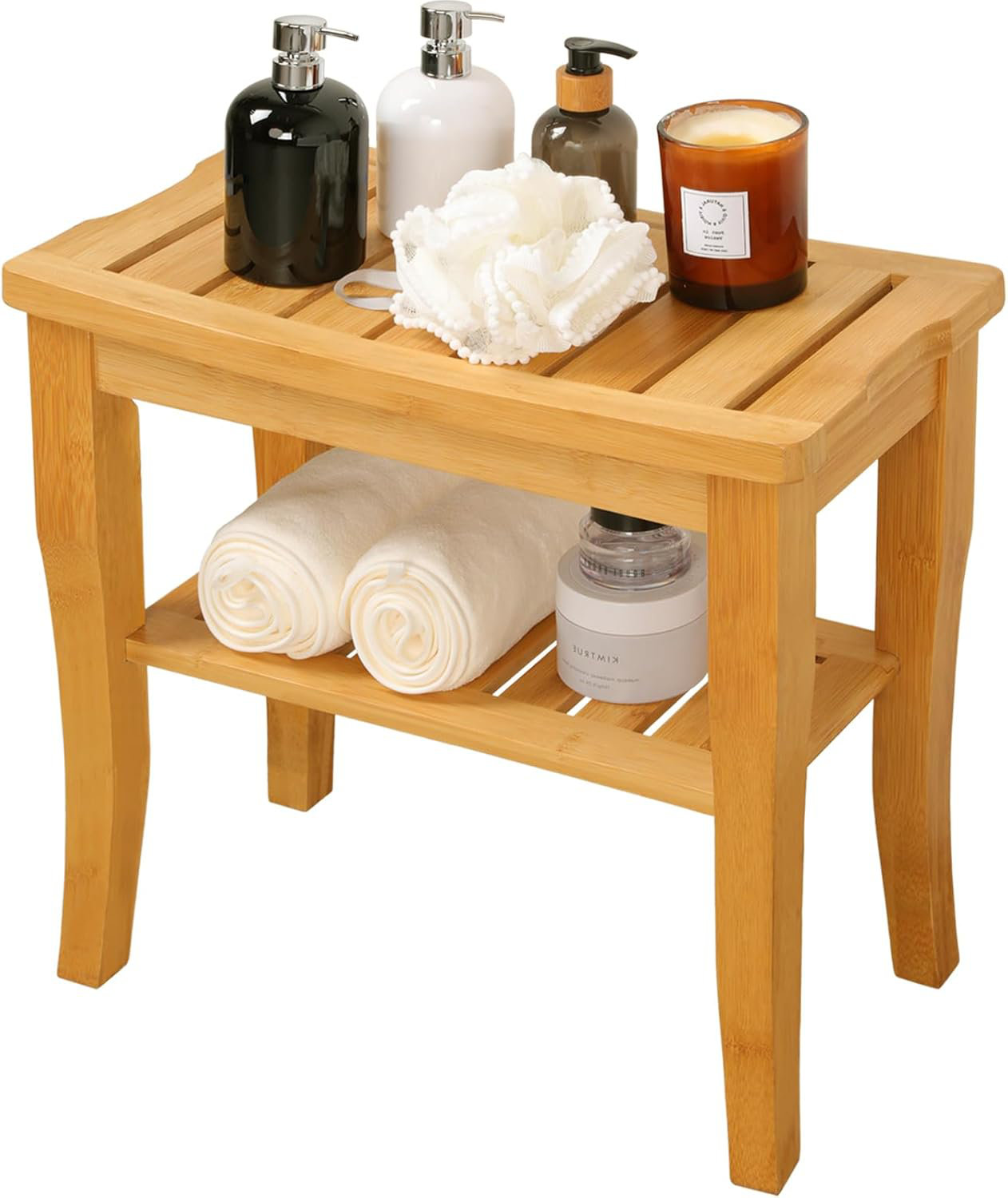Lark Manor™ Bamboo Shower Bench , Bathroom Bench Seat With Storage ...