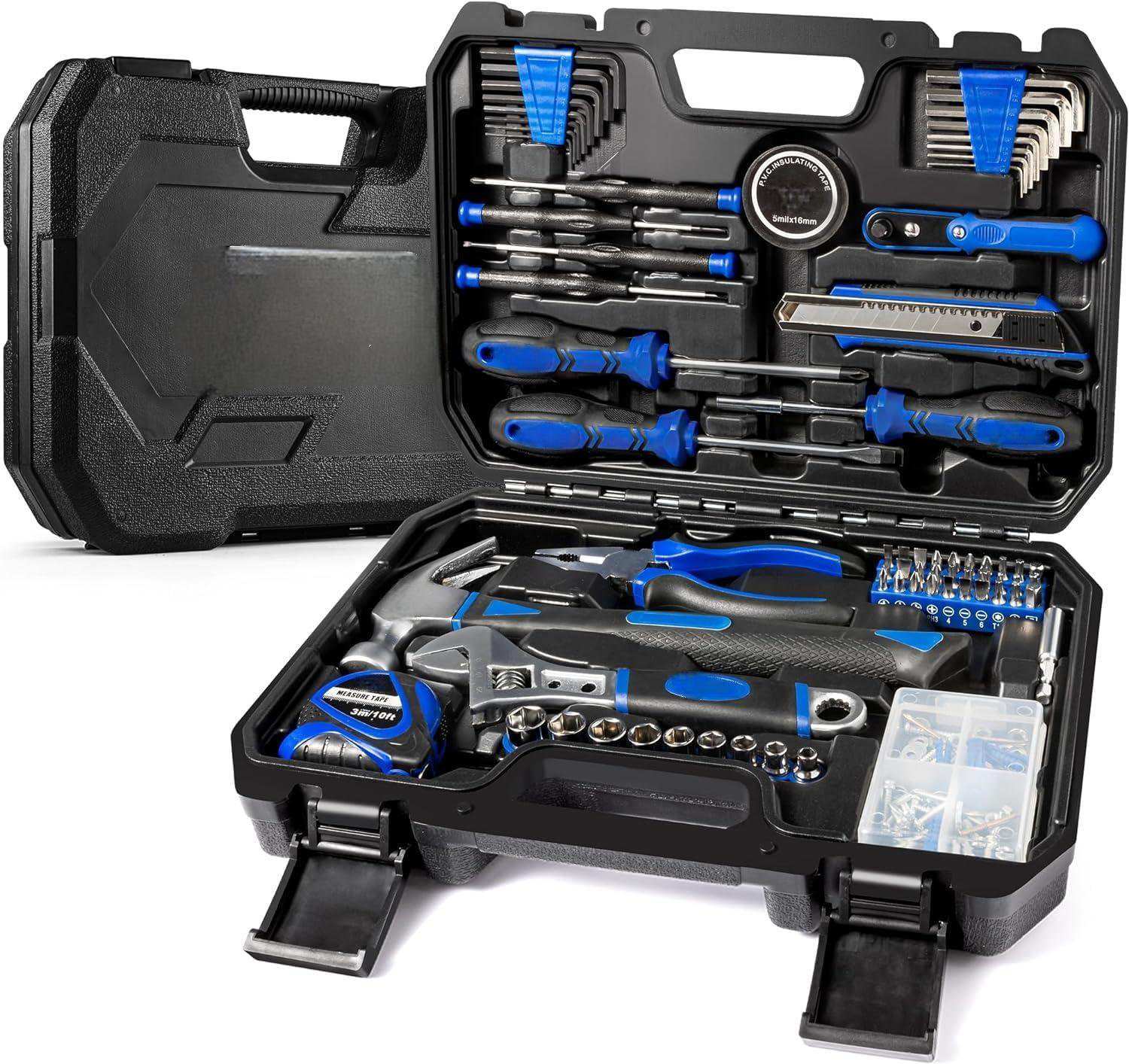 17 Stories 160-Piece Home Repair Tool Set, General Household Hand Tool Kit With Toolbox Storage ...