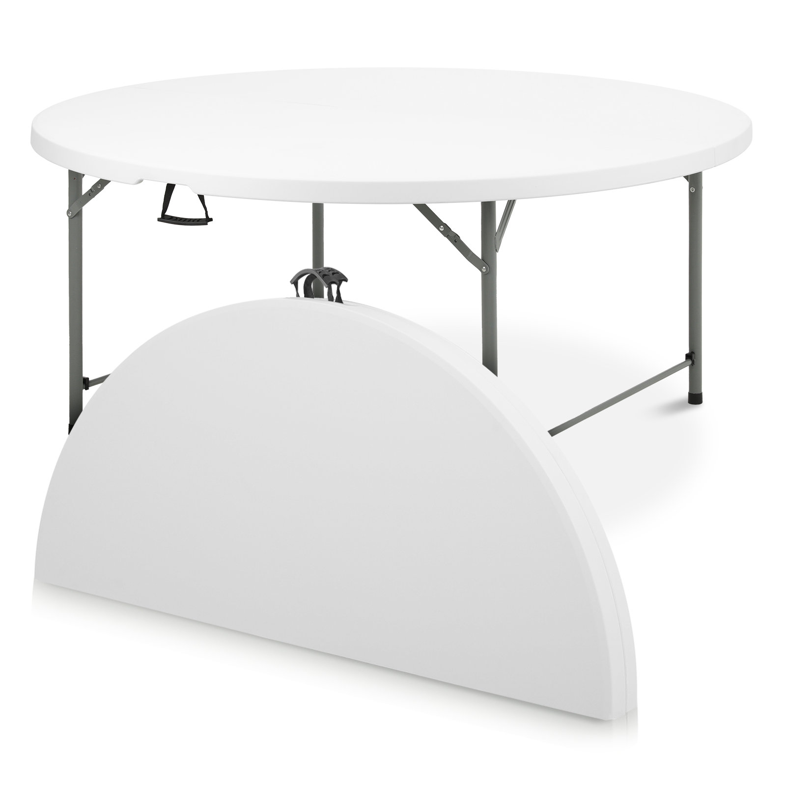 Magshion 5.5Ft Round Folding Table Portable Plastic Table With Handle ...