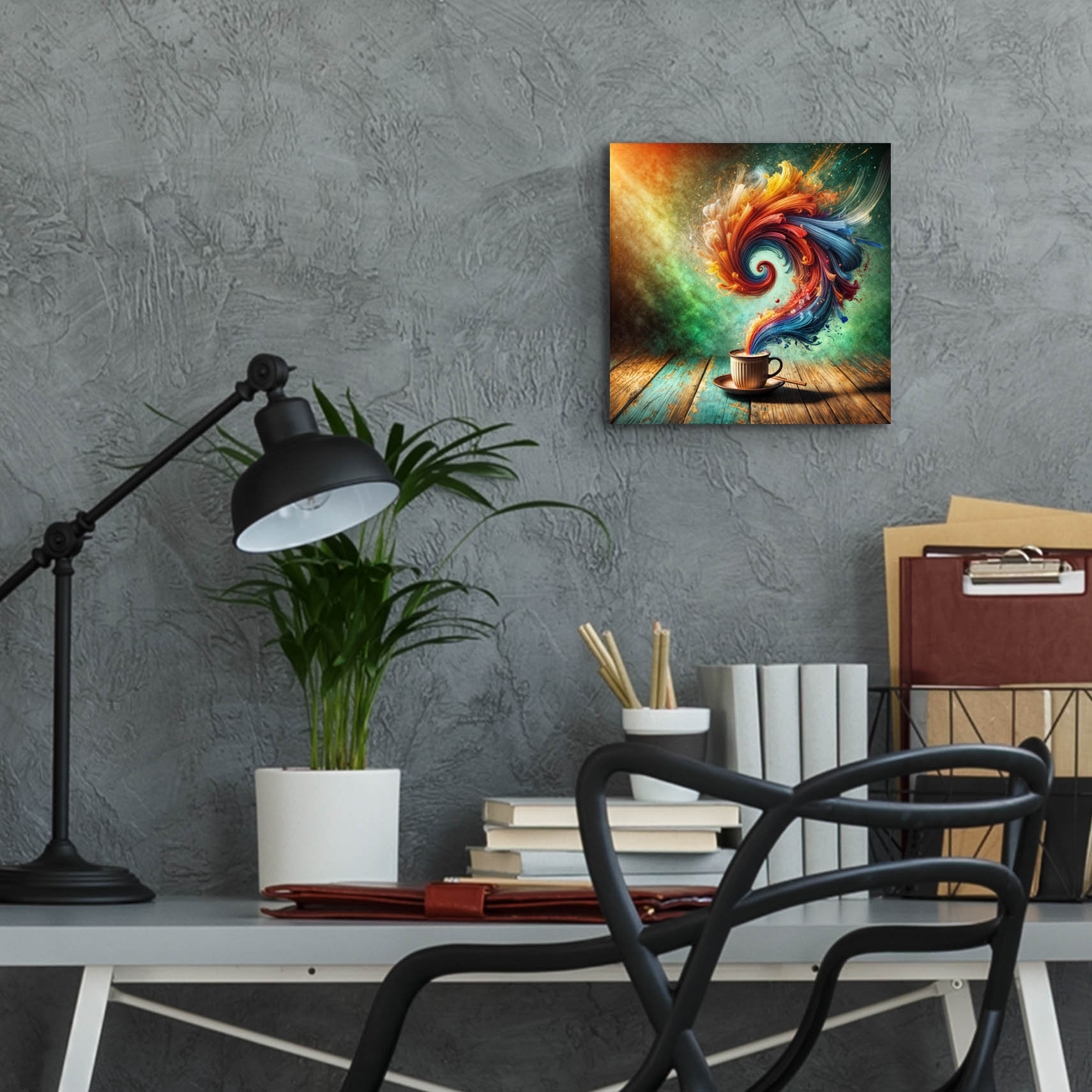 Ebern Designs 'Colourful Tea Aroma' by Rey Klimt Acrylic Glass Wall Art ...