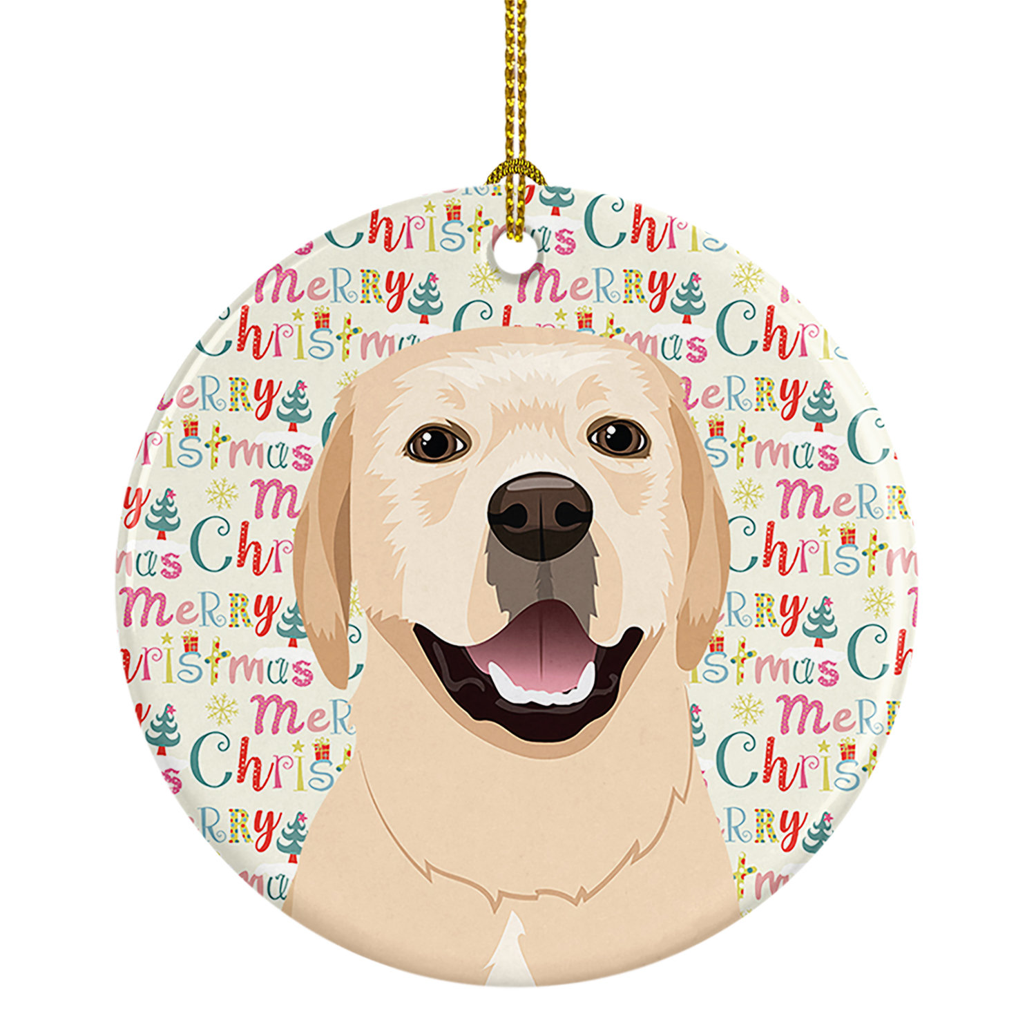 The Holiday Aisle® Labrador Retriever Yellow 2 Ceramic Hanging Figurine ...