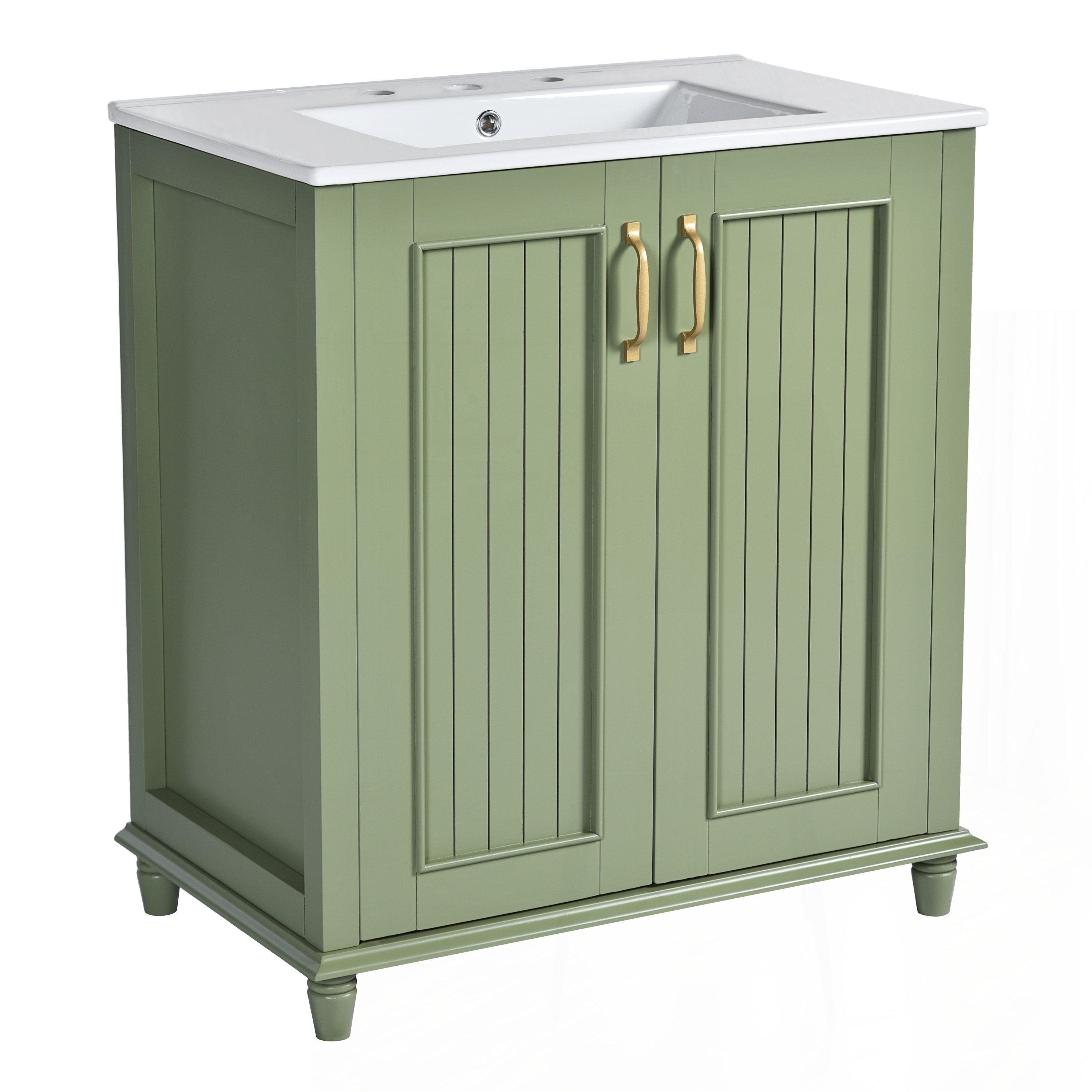 Rongeng 30 Inch Bathroom Vanity with Ceramic Sink, Freestanding ...