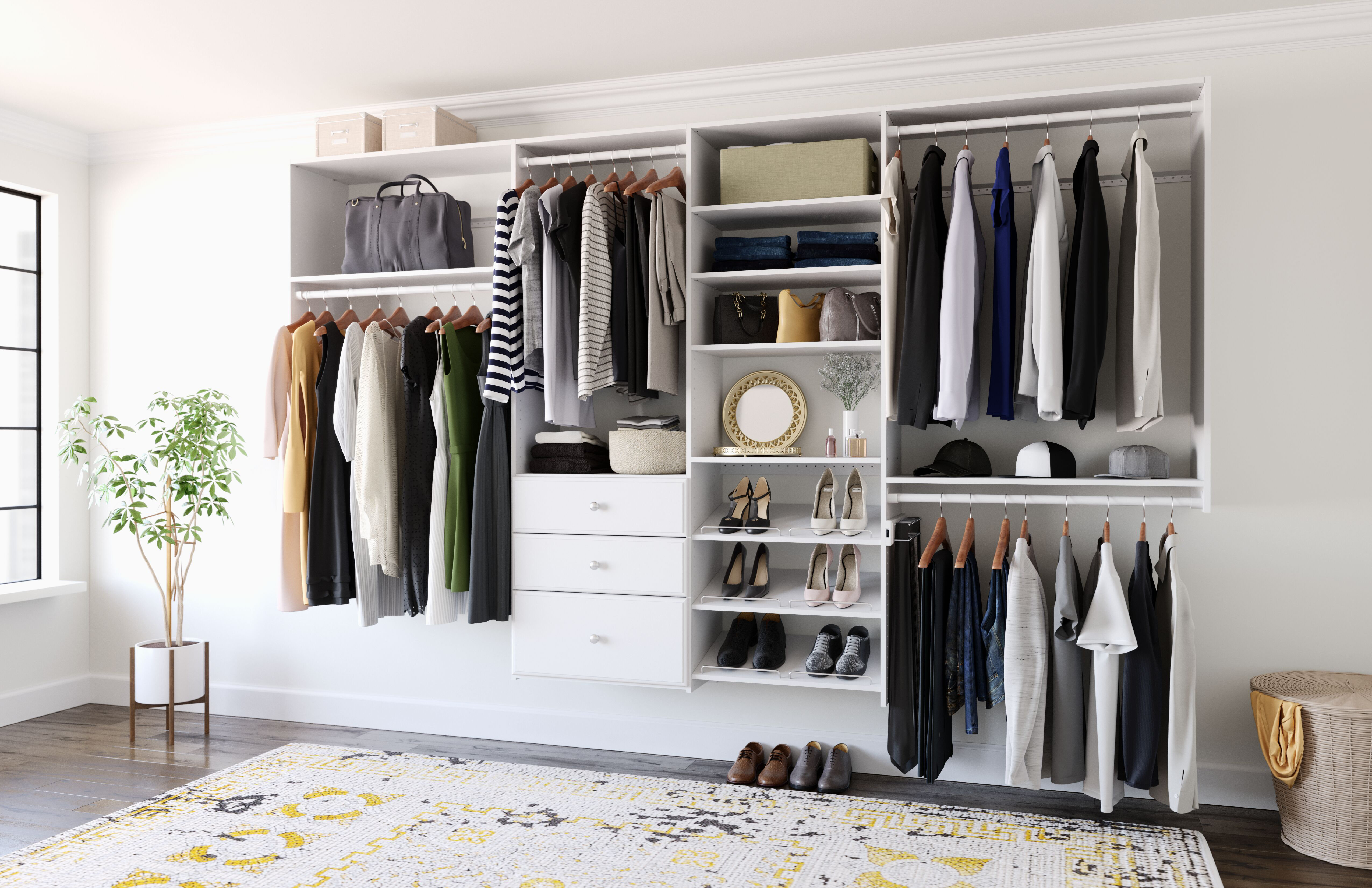 Dotted Line™ 72'' - 120'' Closet System (Can Be Cut To Fit) & Reviews ...
