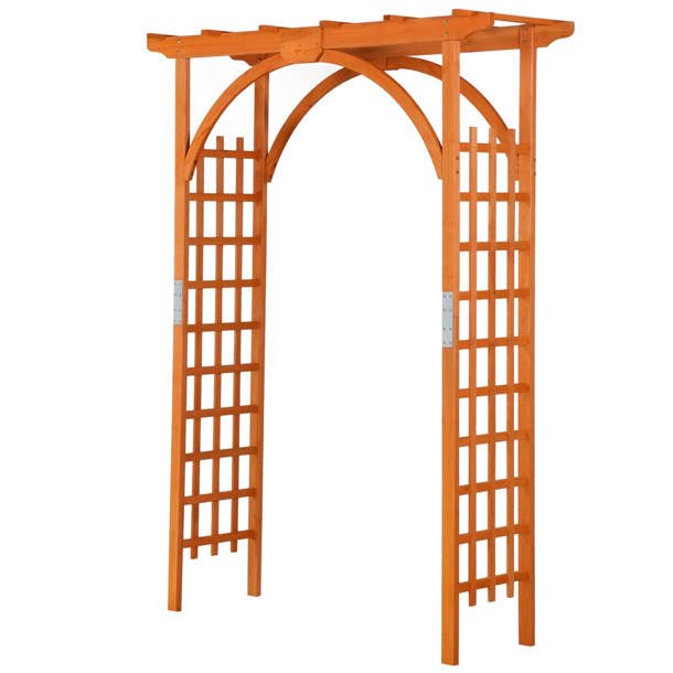All Things Cedar Pagoda 94'' W x 47'' D Solid Wood Arbor in Natural ...