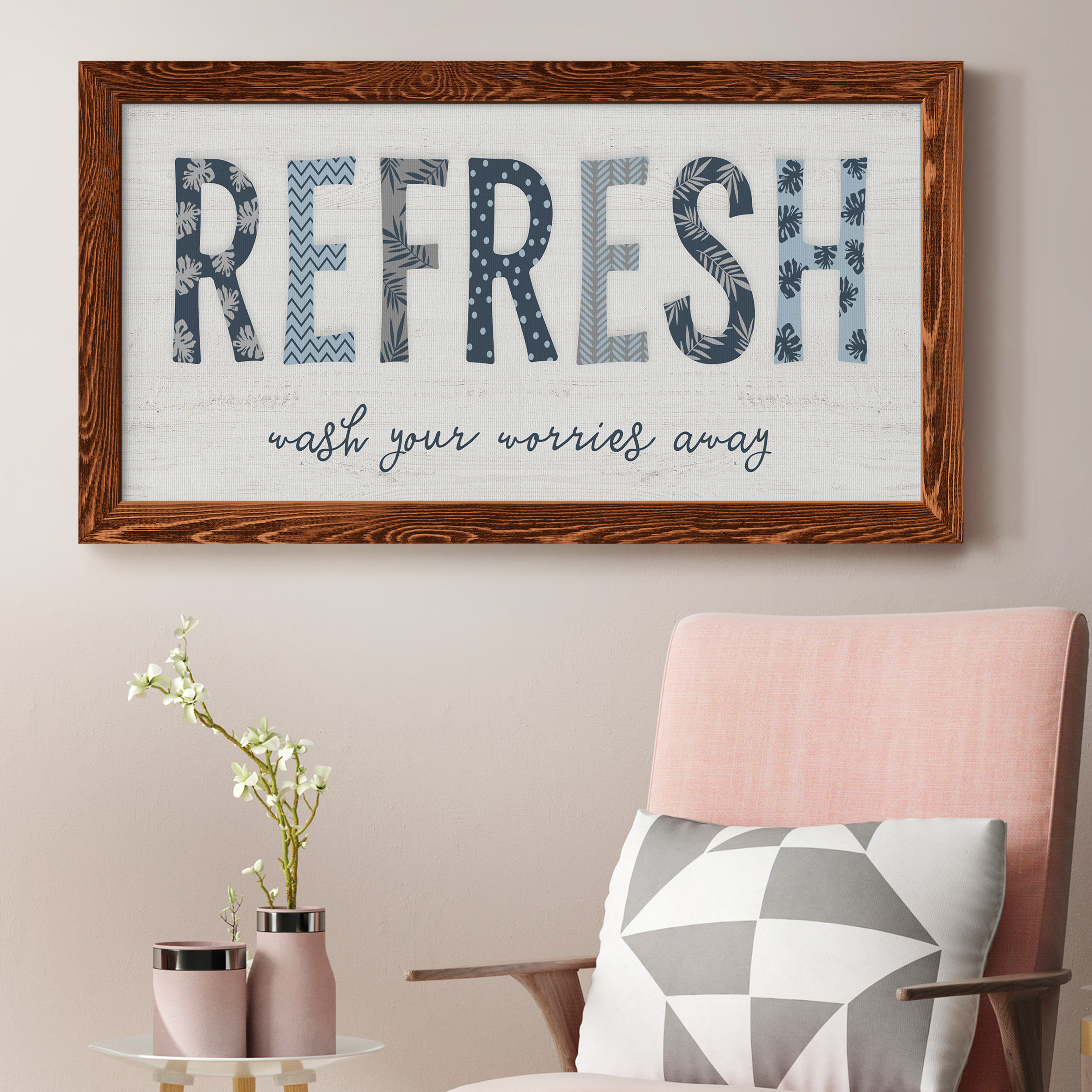 Trinx Refresh - Picture Frame Textual Art on Canvas | Wayfair