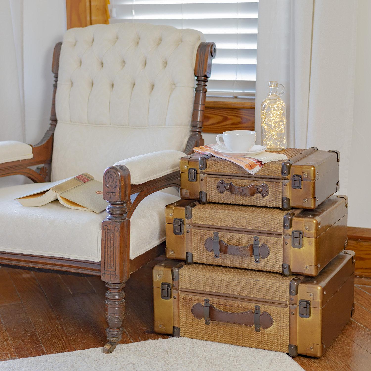 Charlton Home® Rachelle 3 Piece Vintage Trunk Set & Reviews | Wayfair