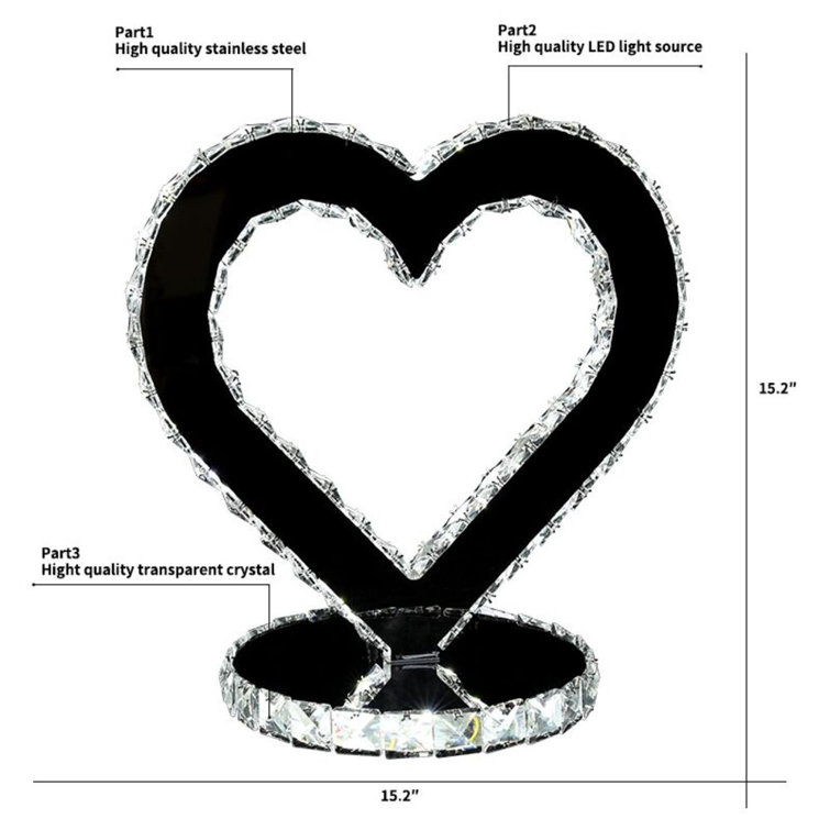 NY Diamond import Heart Shaped Night Light - Wayfair Canada