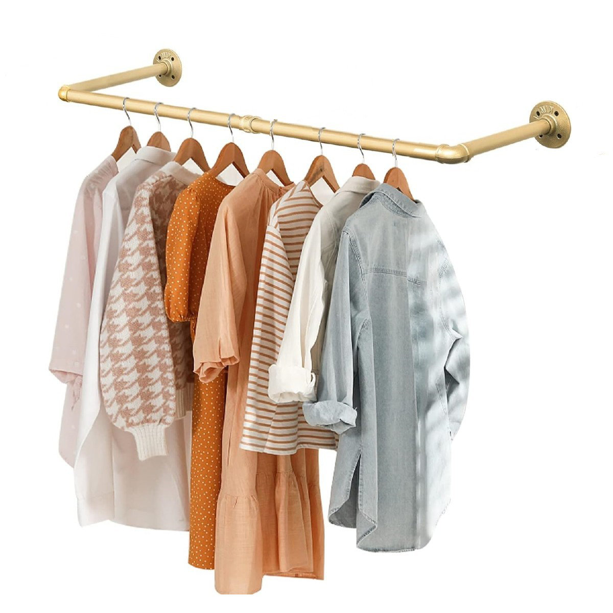 Rebrilliant Rajkiran Iron Wall Mounted Clothes Rack | Wayfair