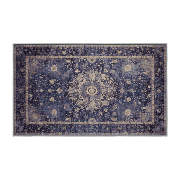 Bungalow Rose Machine Washable Purple Area Rug | Wayfair