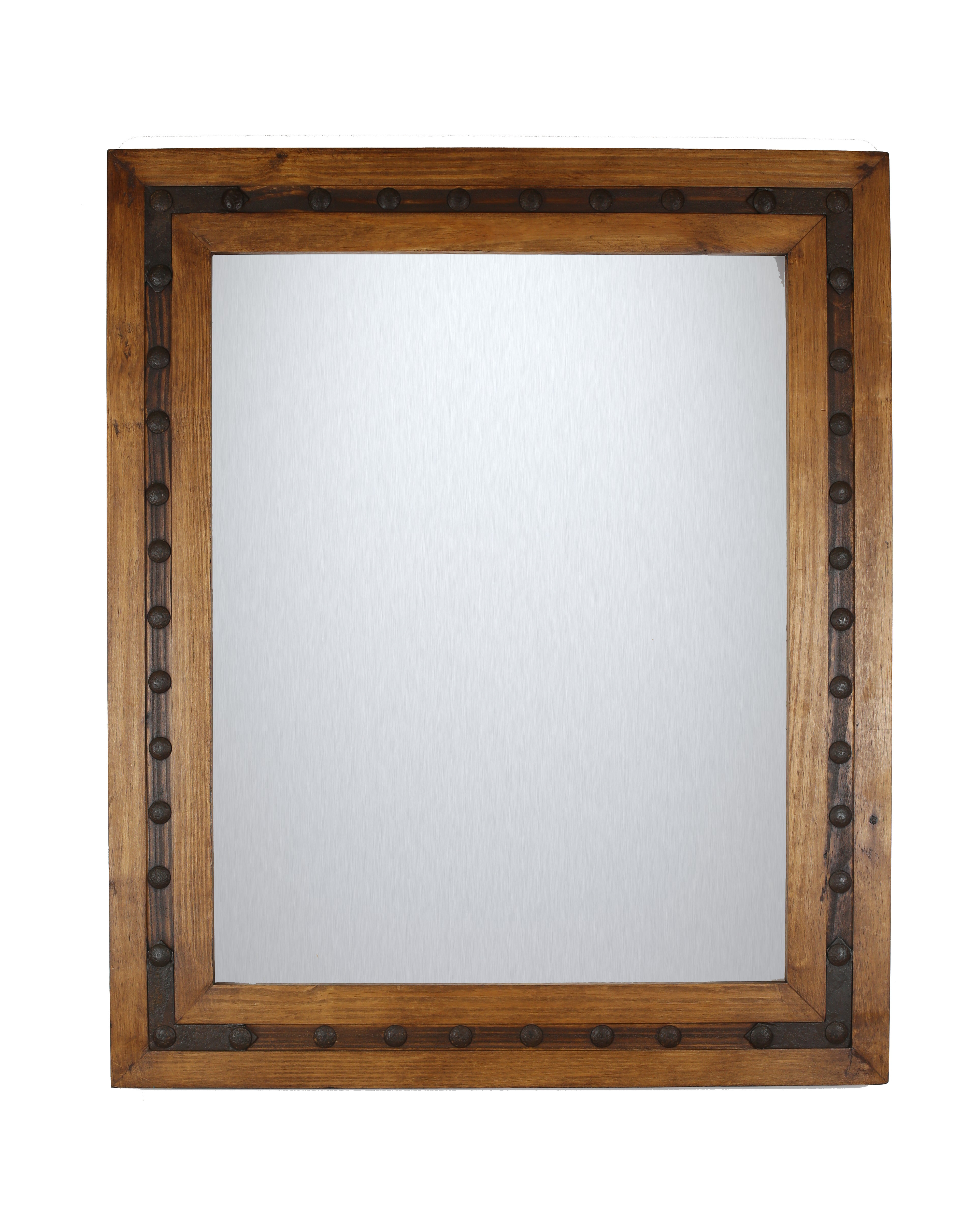 Millwood Pines Parkdale Rancho Grande Rustic Distressed Wall Mirror ...
