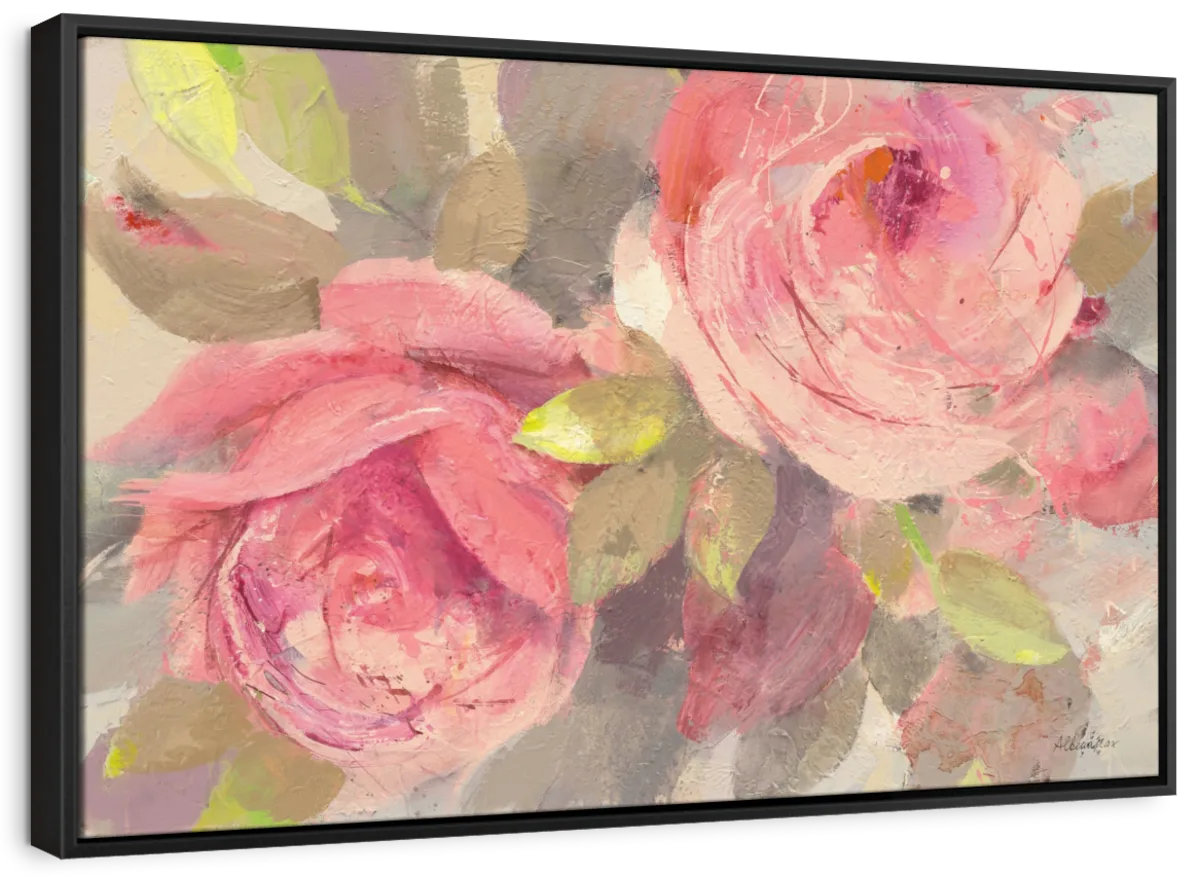 Elephant Stock June Roses II Canvas Print | Wayfair