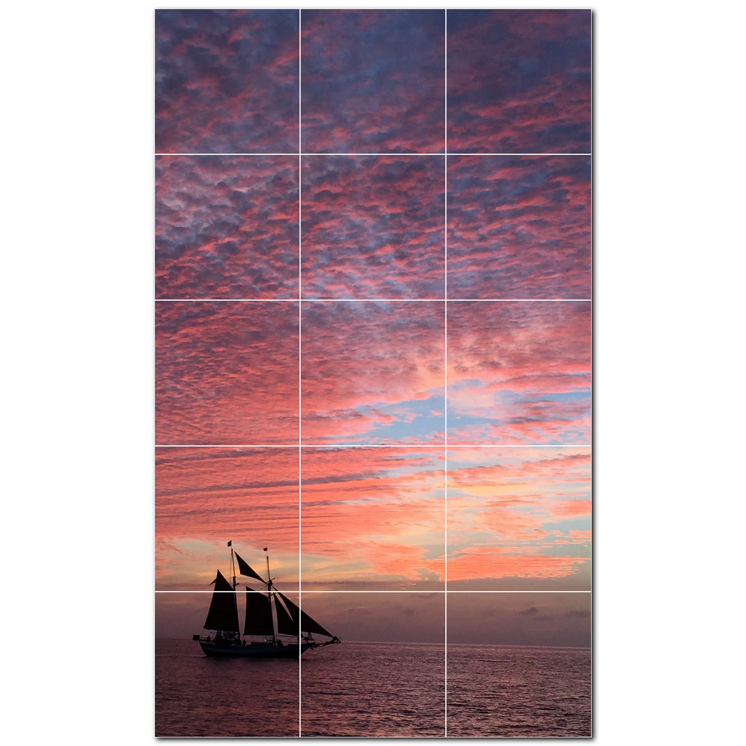 Picture-Tiles.com Boat Photo 12'' x 12'' Satin Ceramic Decorative Mural ...