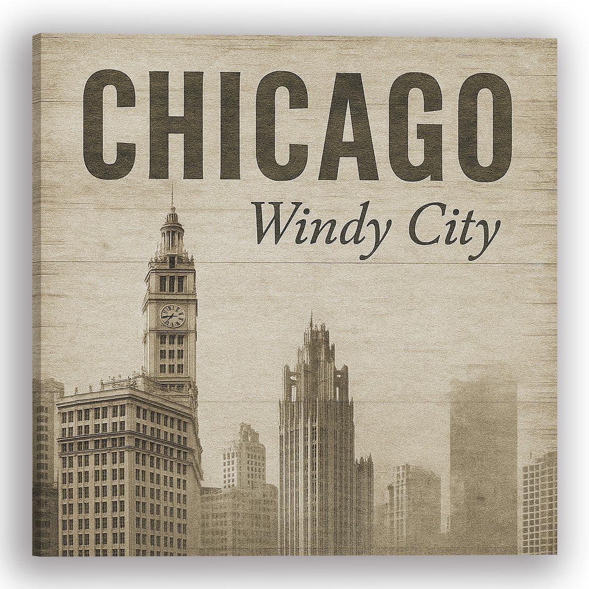 Ophelia & Co. "Chicago – Windy City" Skyline Canvas Wall Art | Wayfair