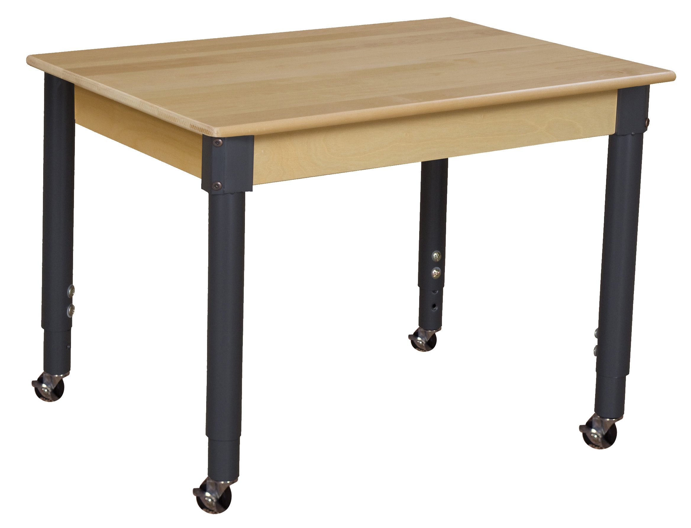 Wood Designs Hardwood Birch Tables Adjustable Height Rectangular ...