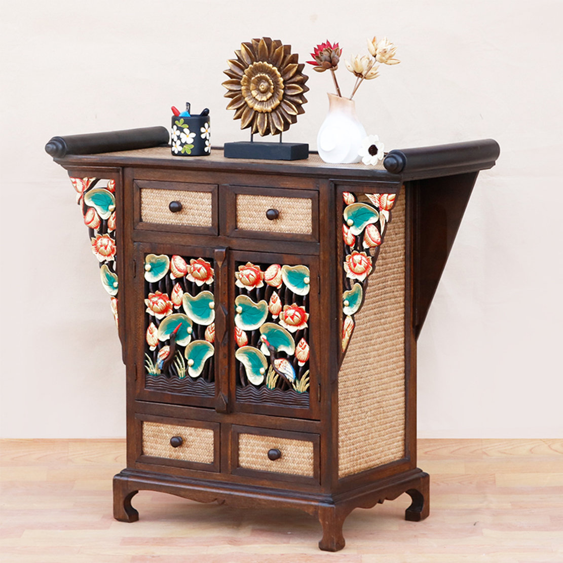 Dakota Fields Southeast Asian Retro Console Table | Wayfair