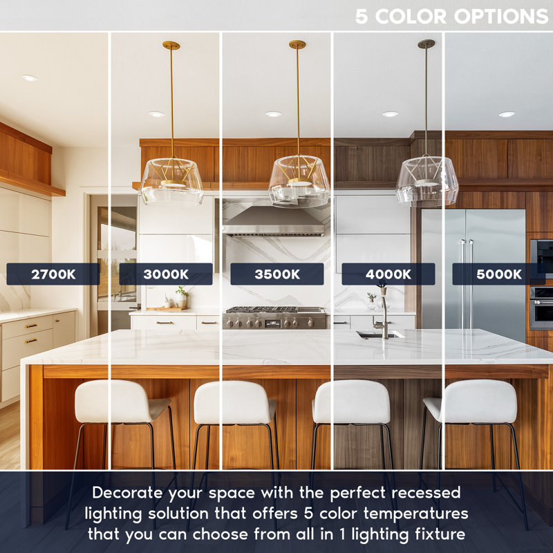 Luxrite 4'' Selectable Color Temperature Dimmable Air-Tight IC Rated ...