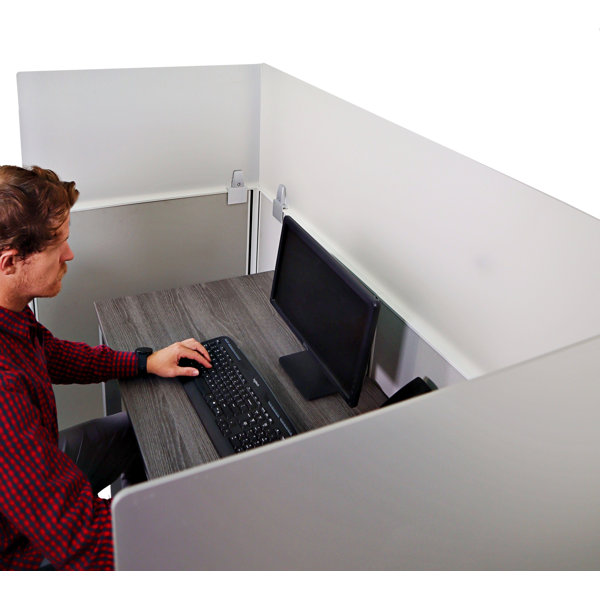 OBEX Acrylic Cubicle Mounted Privacy Panel with Small Brackets | Wayfair