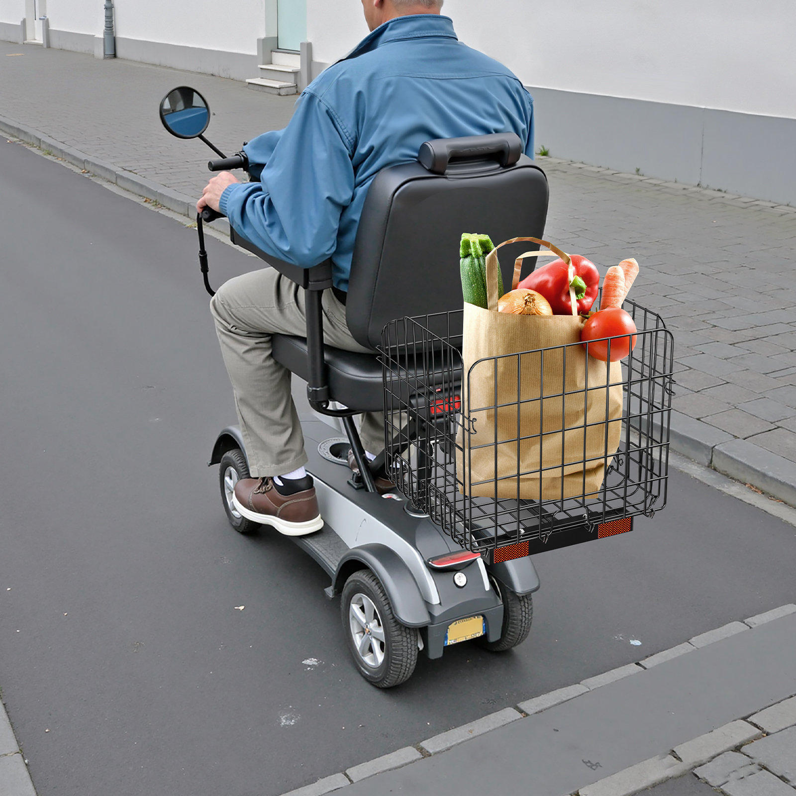 Ebern Designs Scooter Rear Basket Folding Basket 1-inch Receiver Pride ...