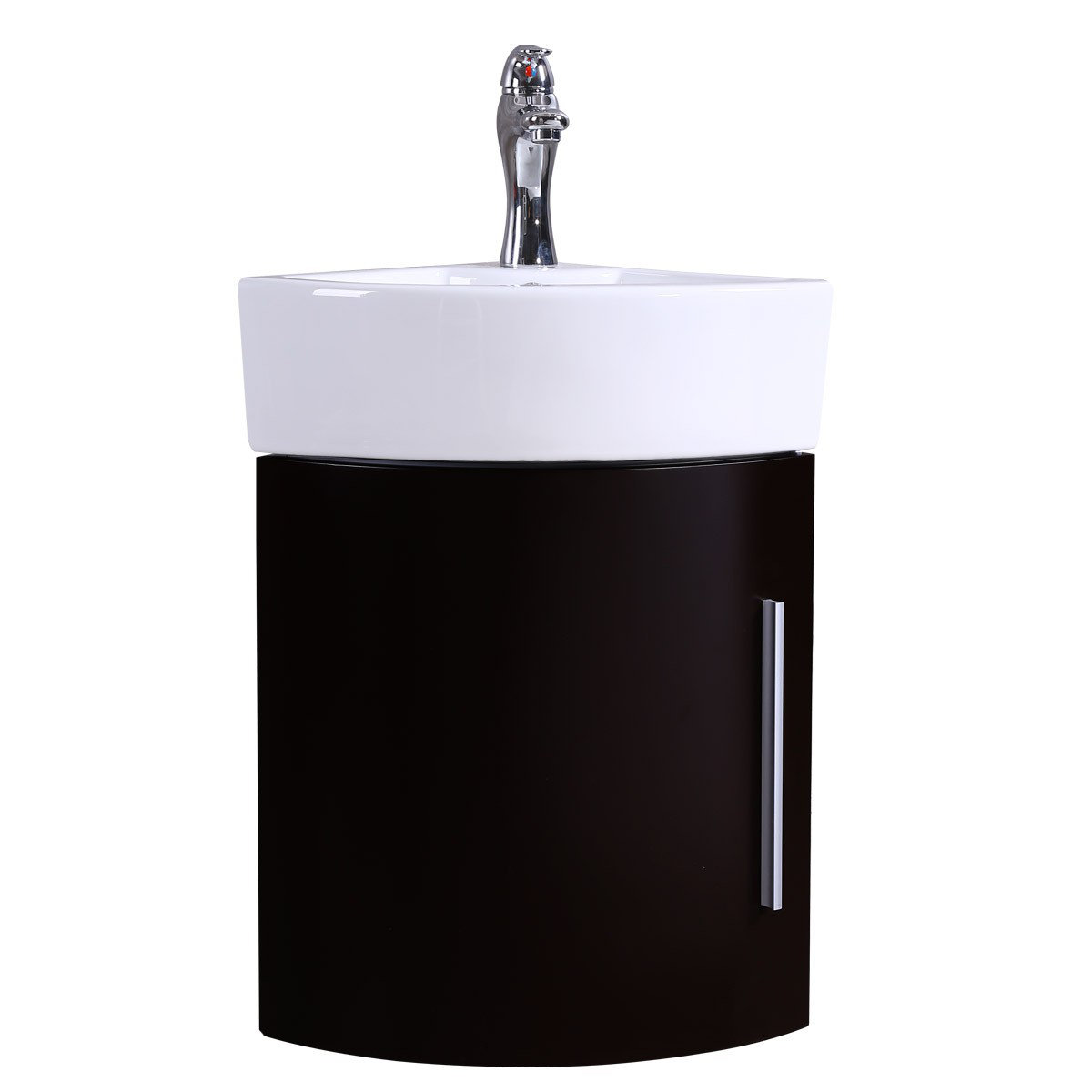 Orren Ellis Coleraine 17" Corner Bathroom Vanity Sink Wall-Mounted ...