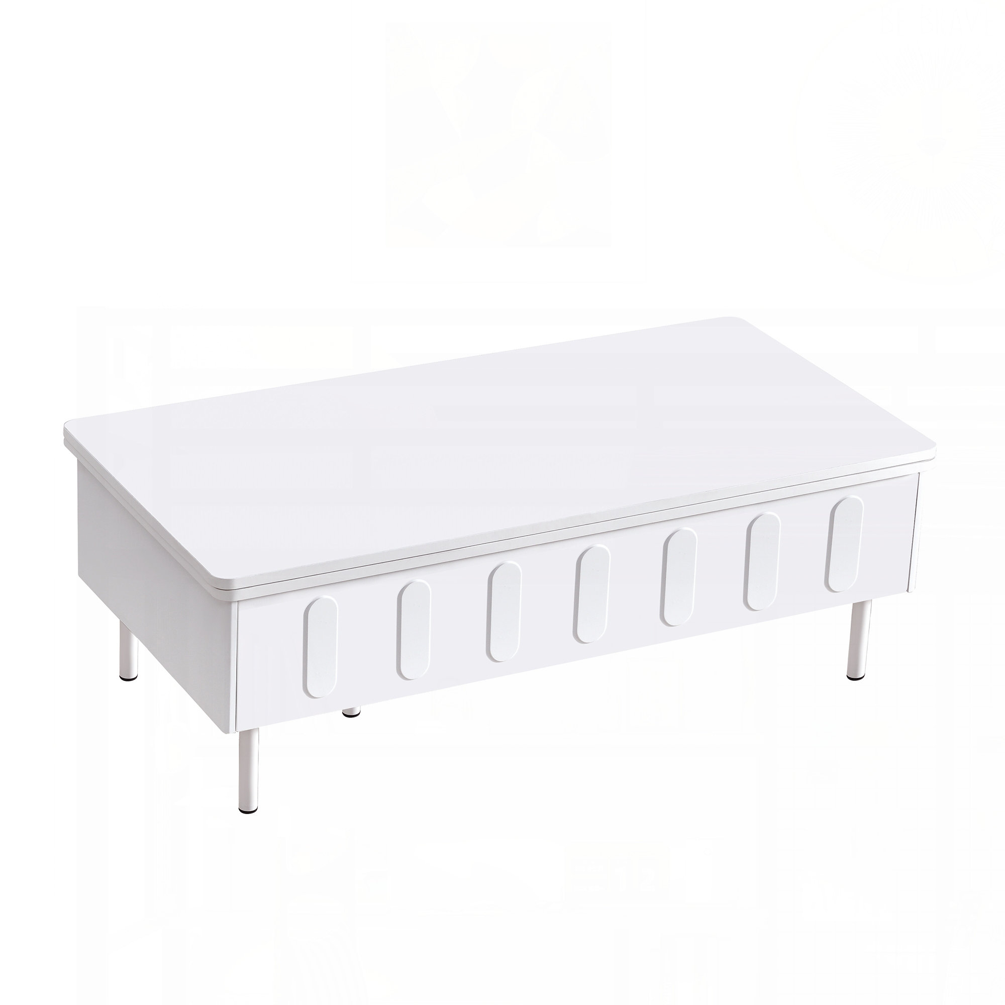 Ebern Designs Lift-Top Coffee Table with 2 Drawers, Modern Space Saving ...