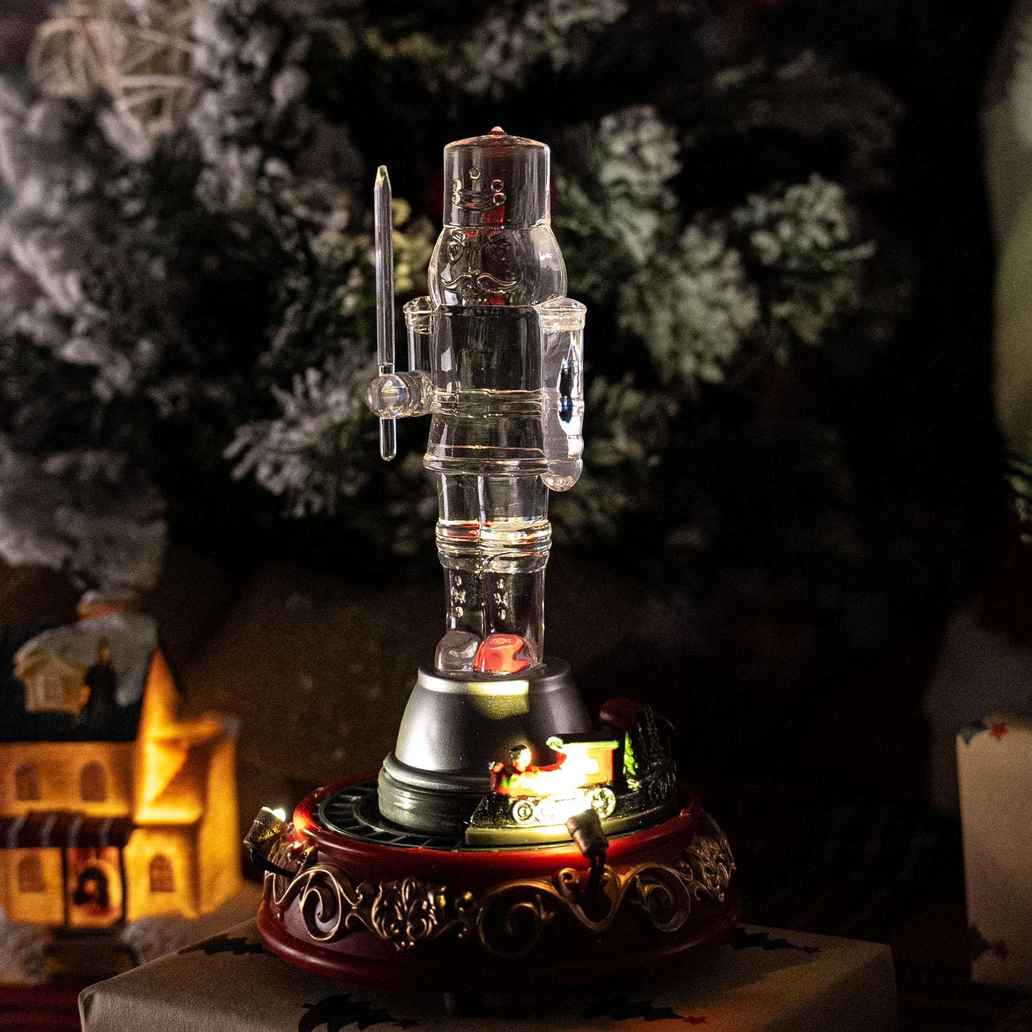 The Holiday Aisle® Festive Acrylic Nutcracker For Indoor Music Box ...