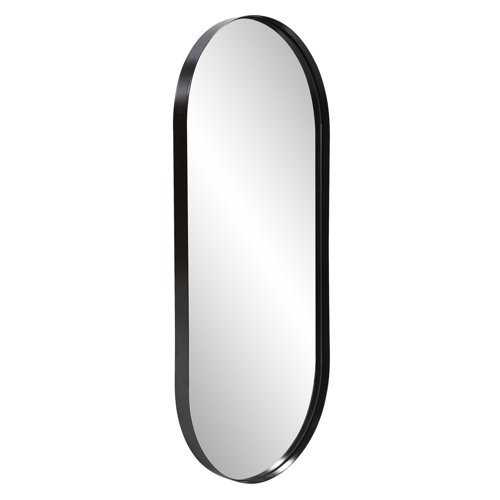 Latitude Run® Capsule Mirror In Brushed Silver | Wayfair