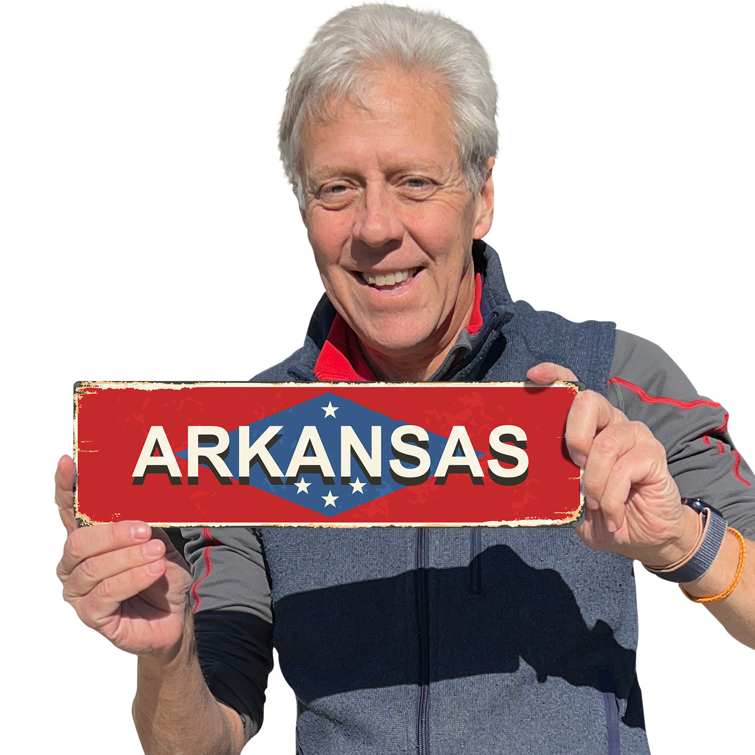 SmartSign Vintage Arkansas Sign, 40 mil Rustproof Aluminum with Clear ...