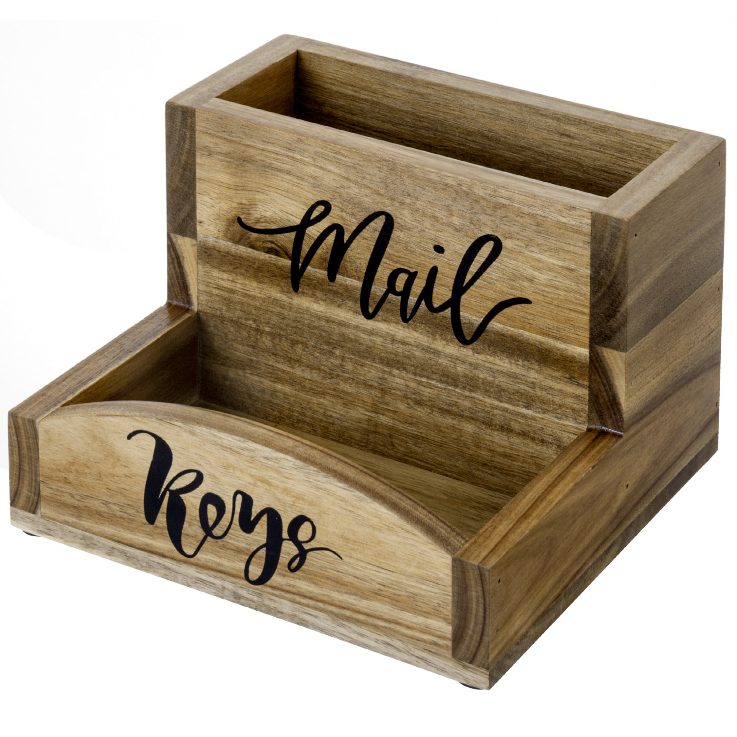 Loon Peak® Acacia Solid Wood Desktop Mail Organizer | Wayfair