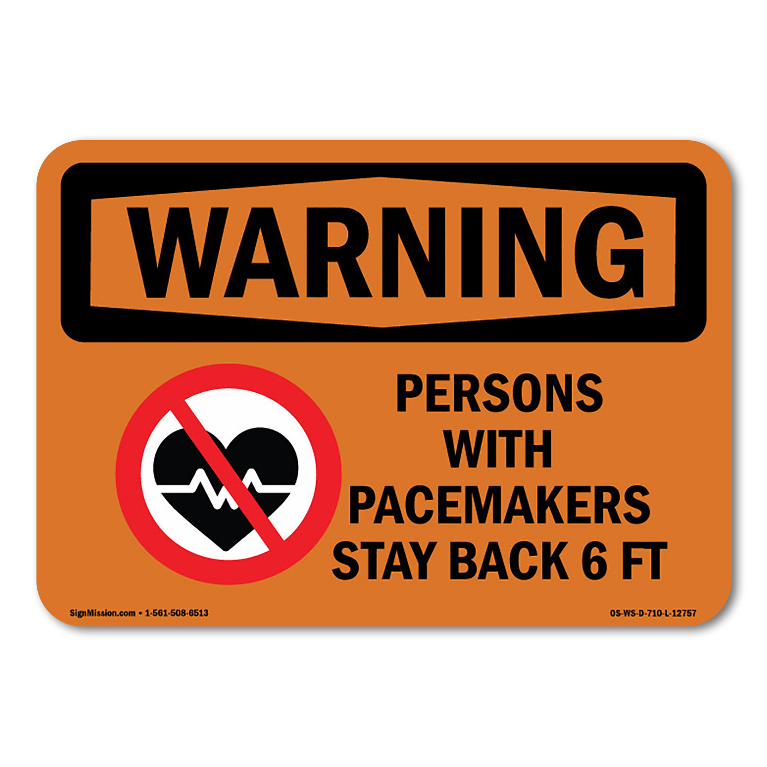 SignMission Persons with Pacemakers Stay Back Sign | Wayfair