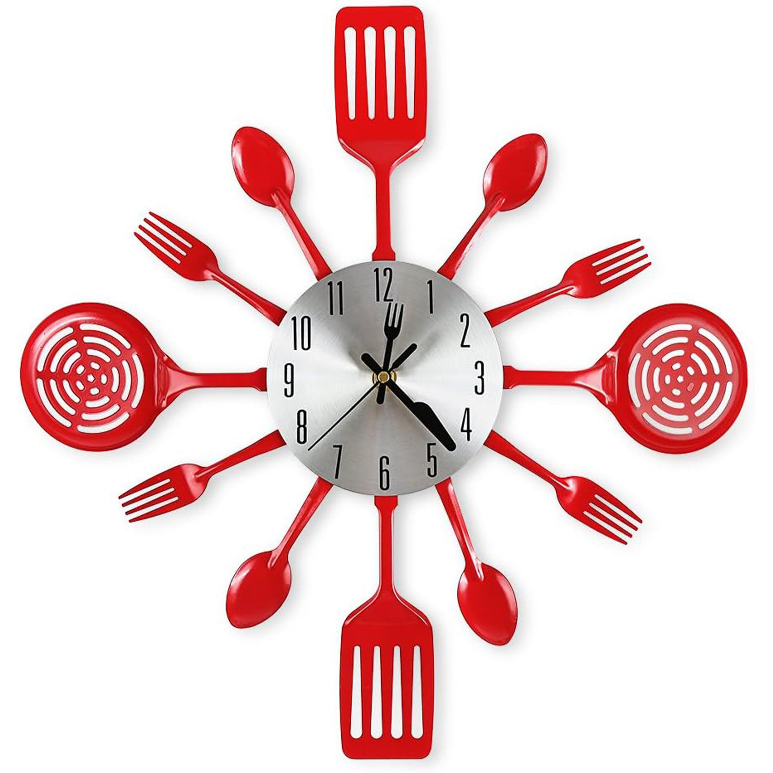 Lark Manor™ 16 Inch Cutlery Kitchen Wall Clocks, Great Wall Decor and ...
