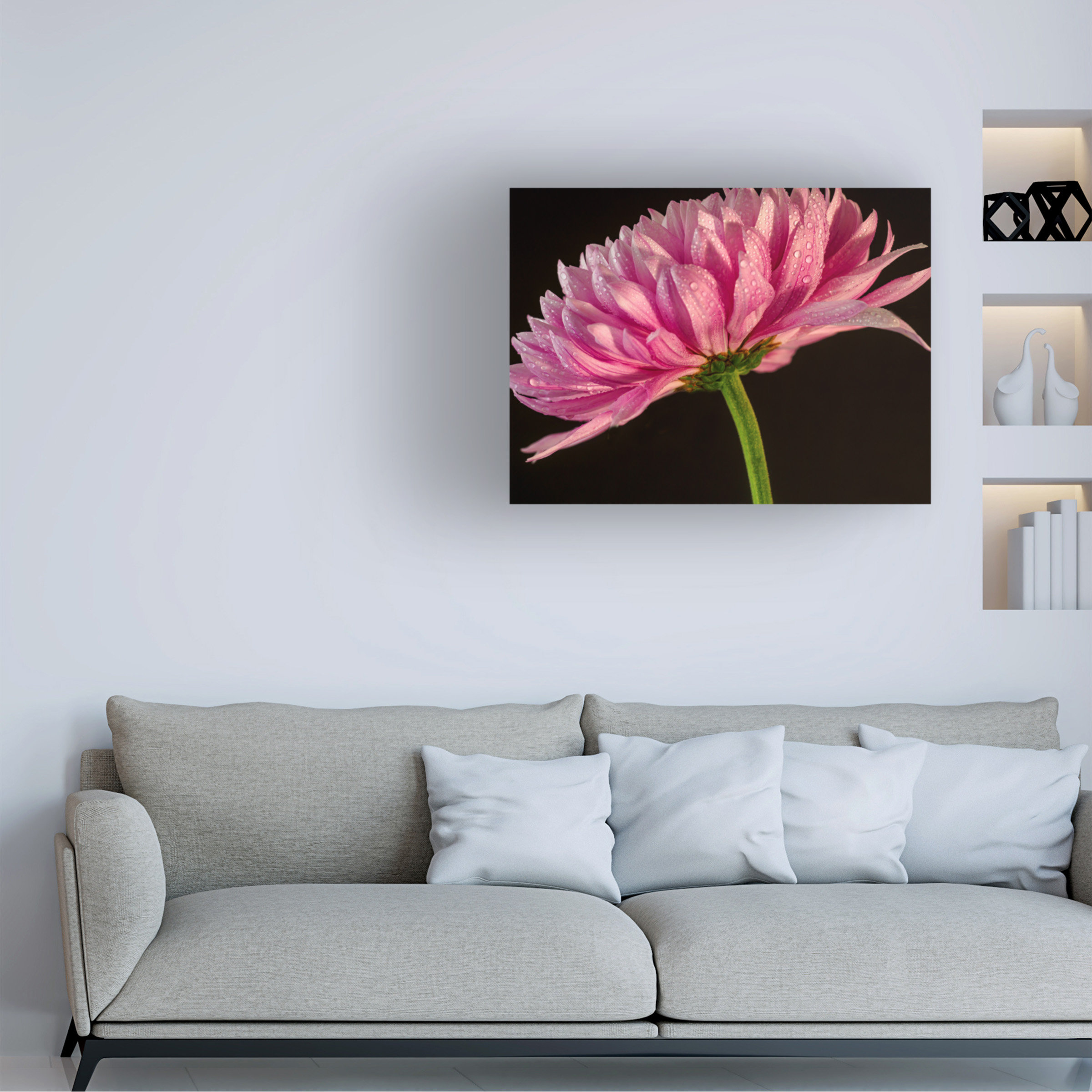 Latitude Run® Pamela Plummer ''Mum With Water Droplets'' Canvas Art ...