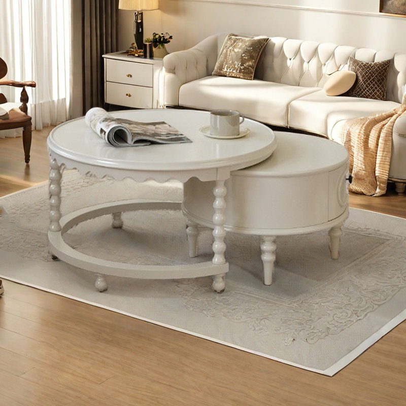 Orxva Galaxy Cream Style Coffee Table Set | Wayfair