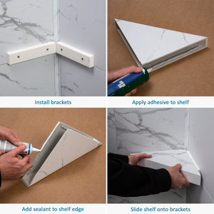 Palisade Vinyl Waterproof Corner Shower Shelf | Wayfair