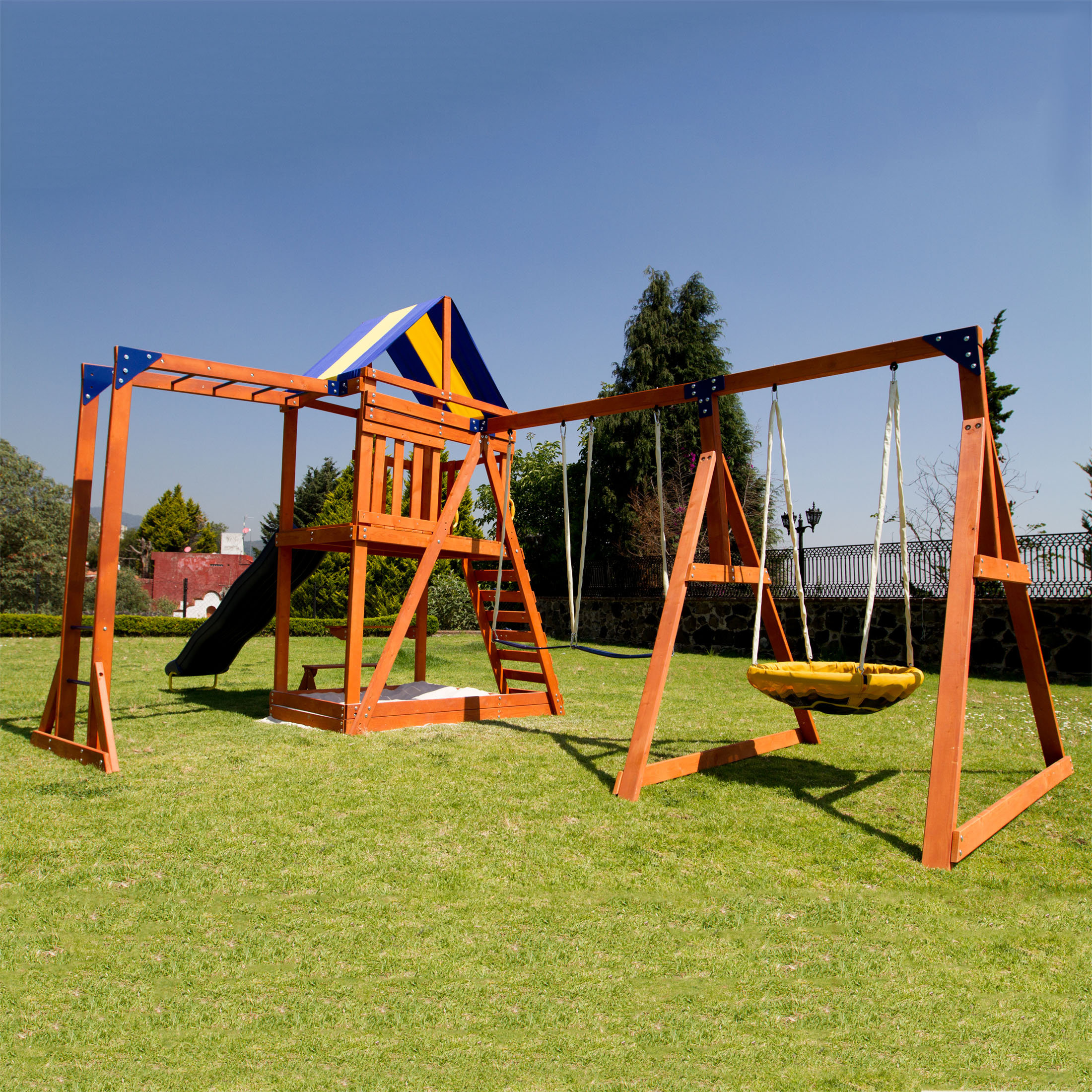 Sportspower Grand Mesa Wooden Swing Set with Lifetime Warranty on 8 ...