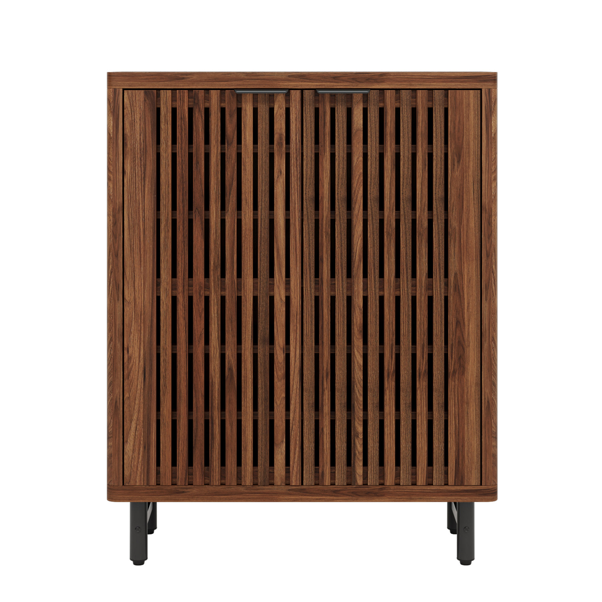 Corrigan Studio® Modern Wooden 6-Tier Shoe Cabinet With Louvered Doors ...