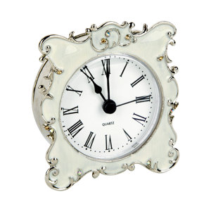 House of Hampton® Ornate Edge Metal Clock & Reviews | Wayfair