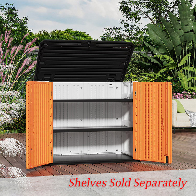 KINYING 4 ft. W x 2 ft. D Plastic Horizontal Tool Shed | Wayfair