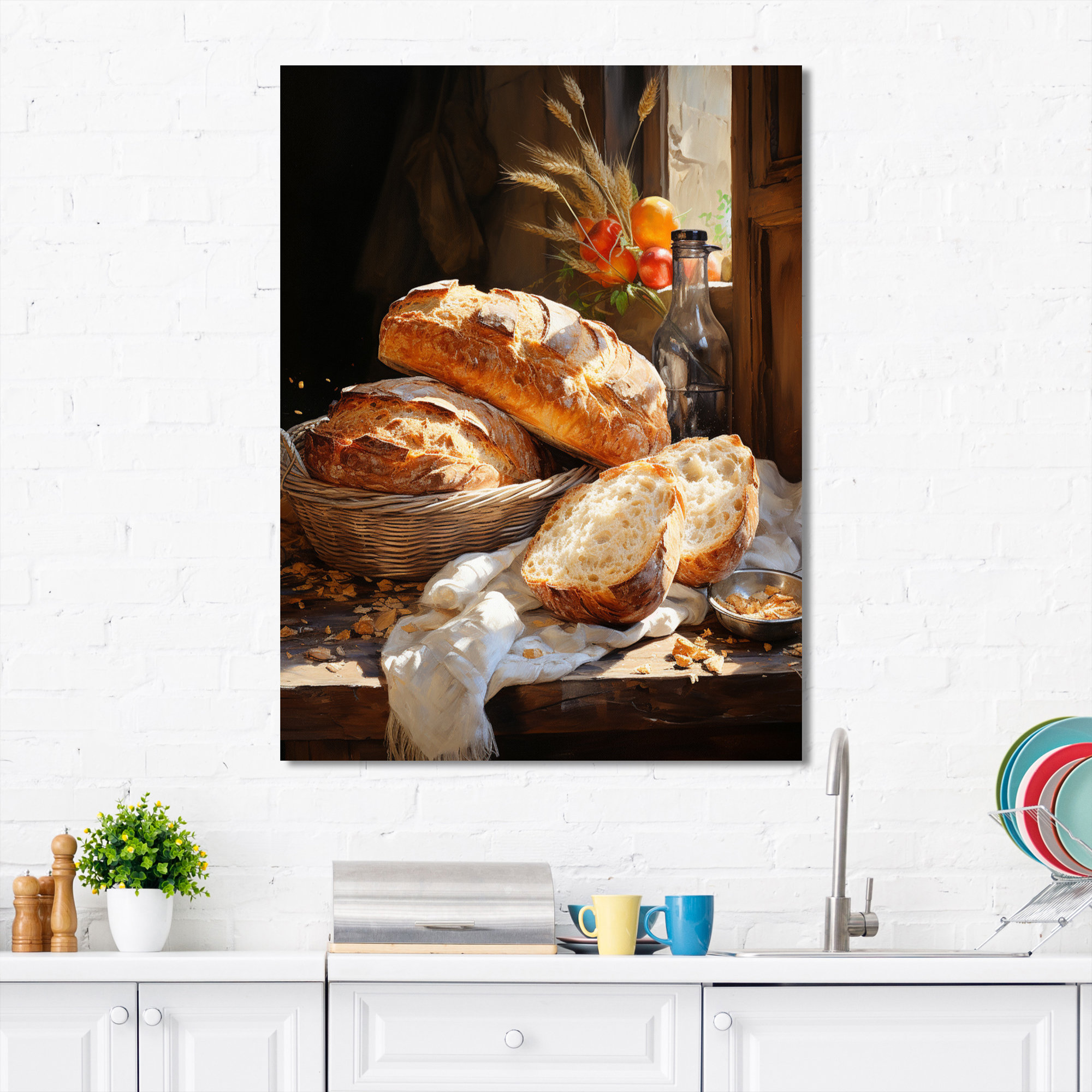 Red Barrel Studio® Cenote Food Breads A Rustic II - Breakfast Wall Art ...