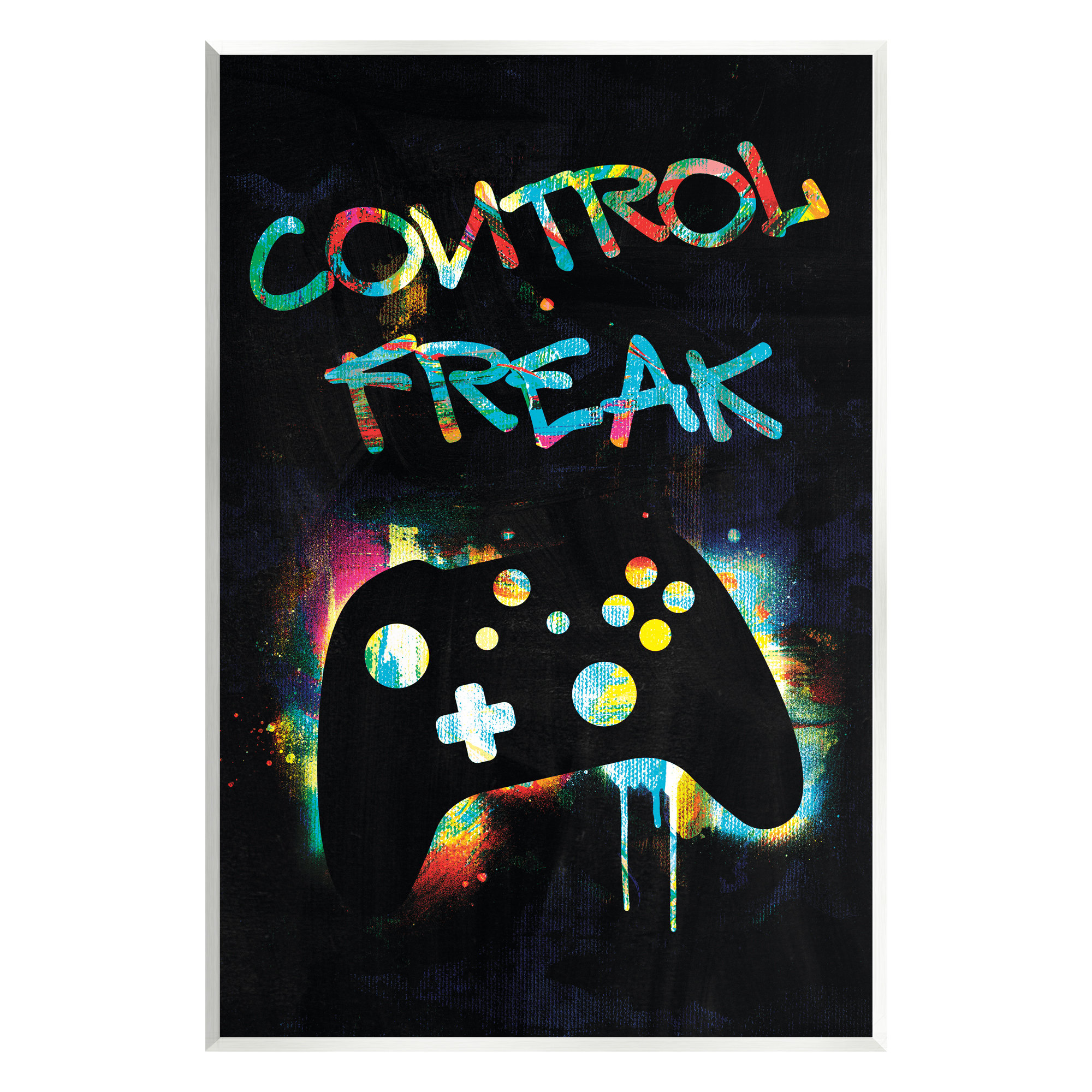 Stupell Industries Control Freak Game Controller Graffiti Street Style ...