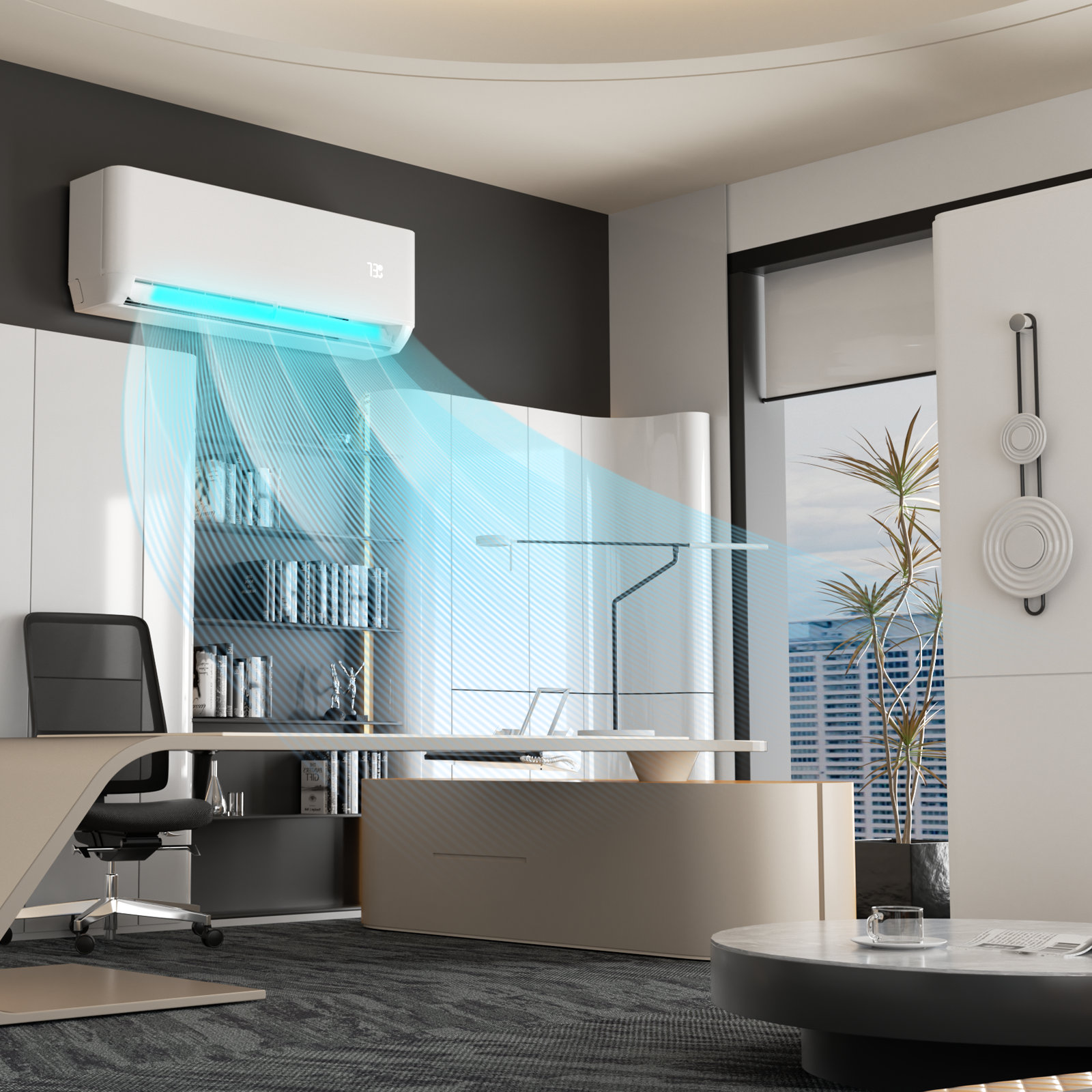 MoNiBloom 24000 BTU Smart Control Air Conditioner Ductless Mini Split ...