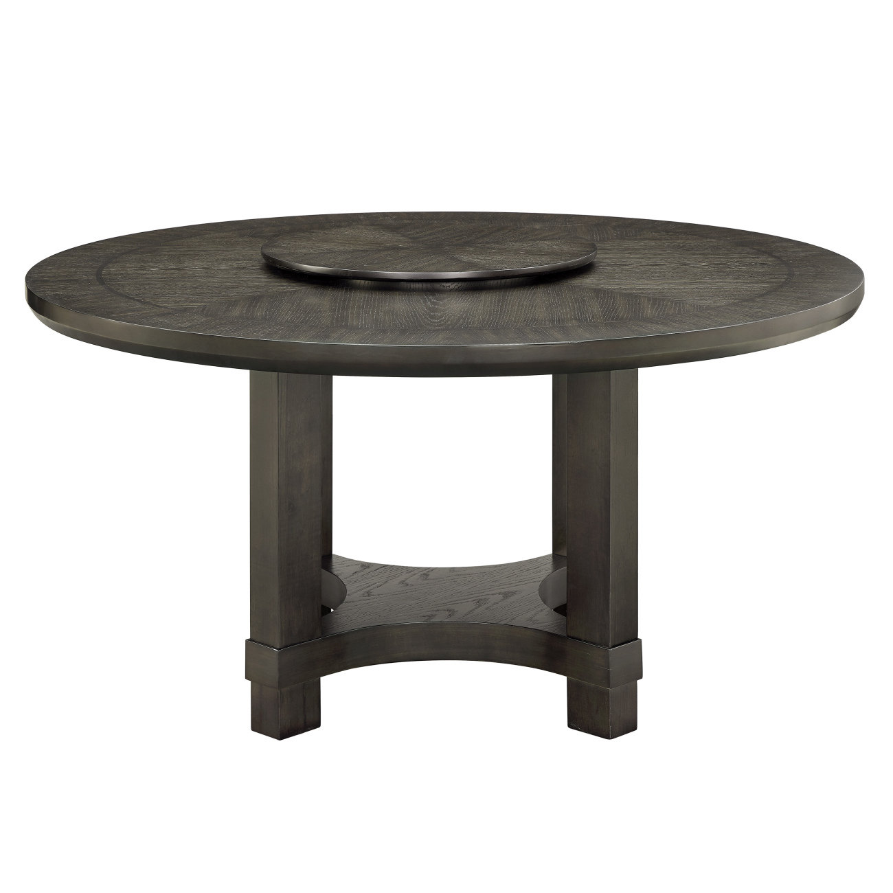 Latitude Run® 1Pc Transitional Round Table With Lazy Susan Single ...