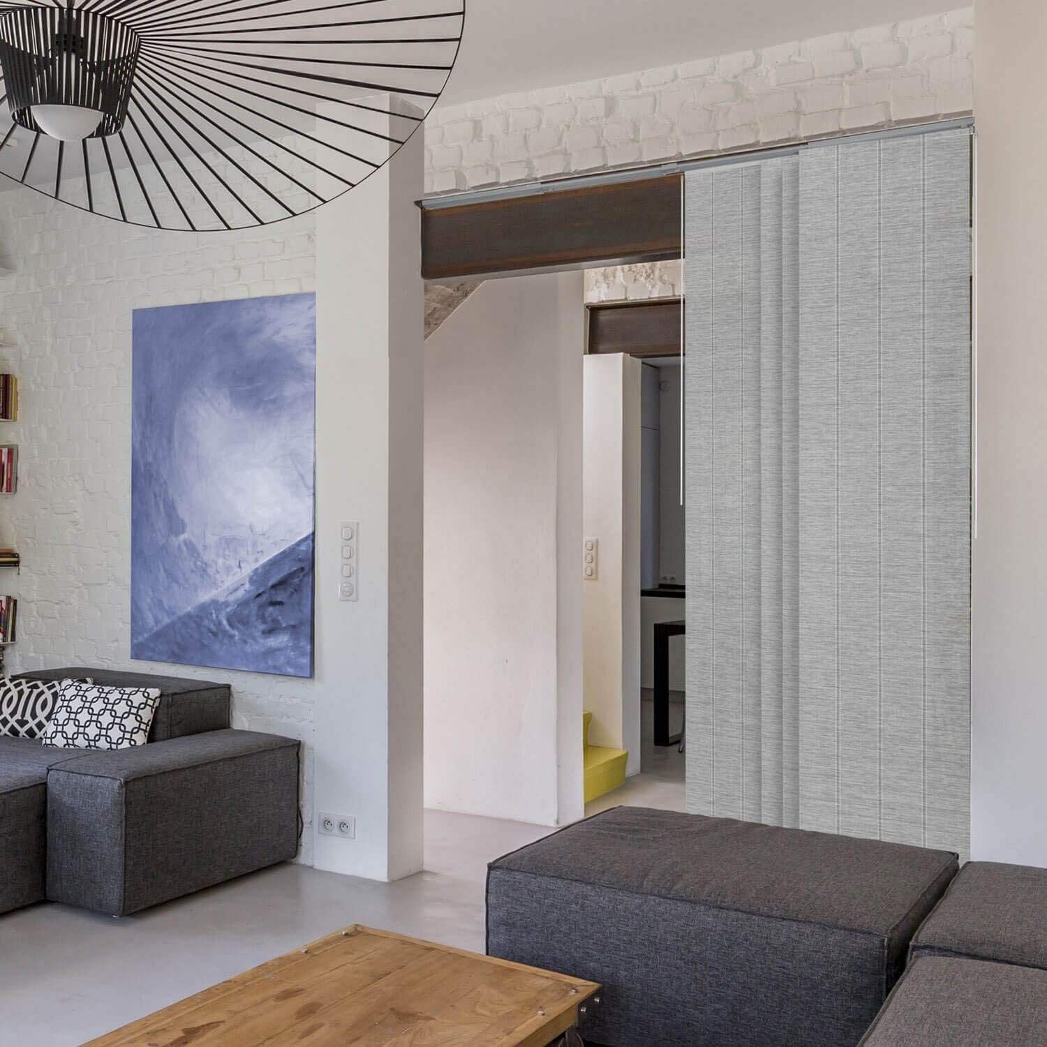 Latitude Run® Adjustable Sliding Panel Hanging Room Dividers 45.8"- 86 ...