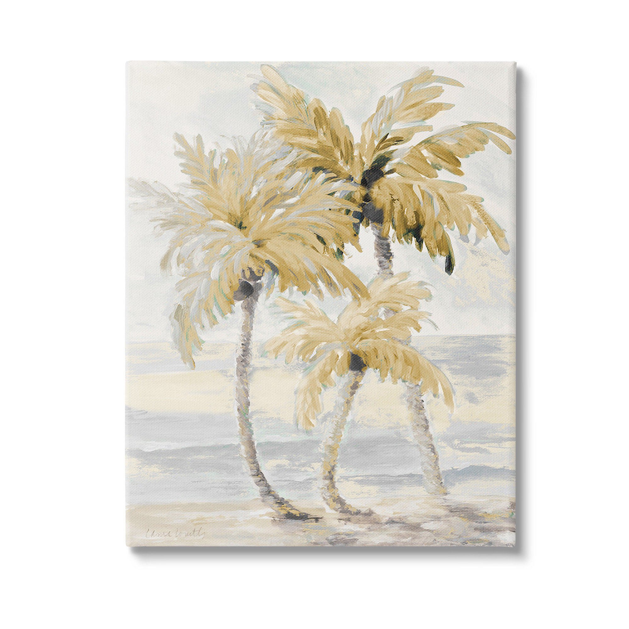 Bay Isle Home Neutral Beige Palm Trees Canvas Wall Art by Lanie Loreth ...