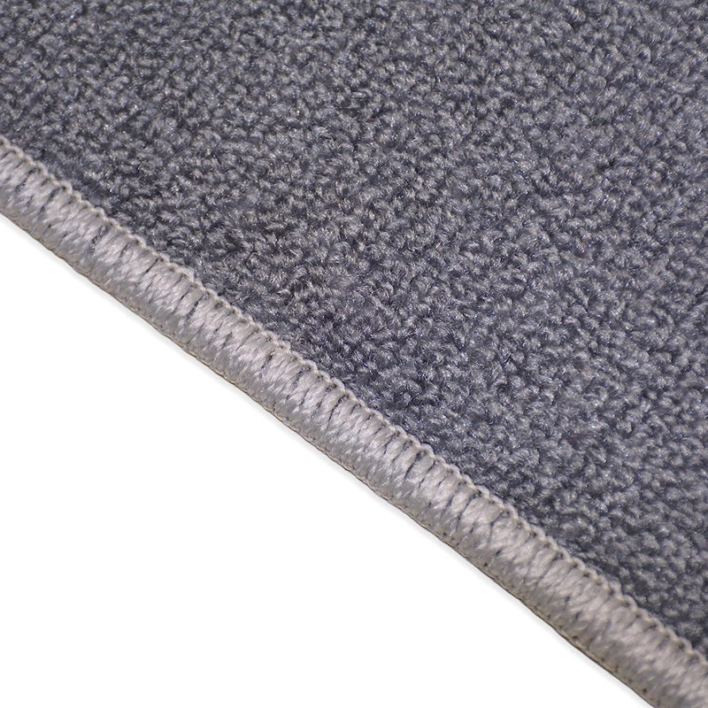 Hokku Designs Non-Slip Washable Low Pile Solid Ashmath Design Stair ...