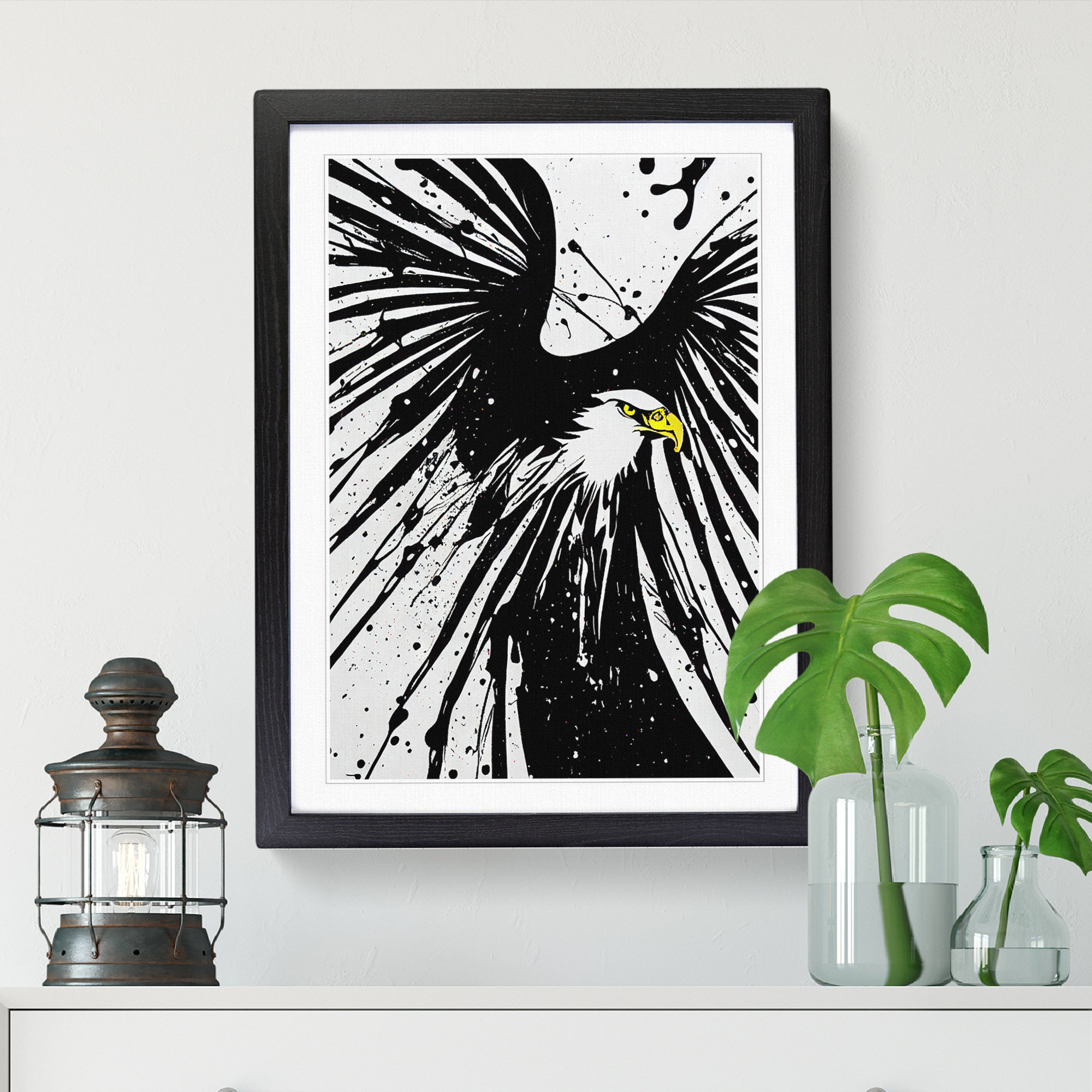 Alpen Home Walmsley Eagle Paint Splatter Vol.1 - Single Picture Frame ...