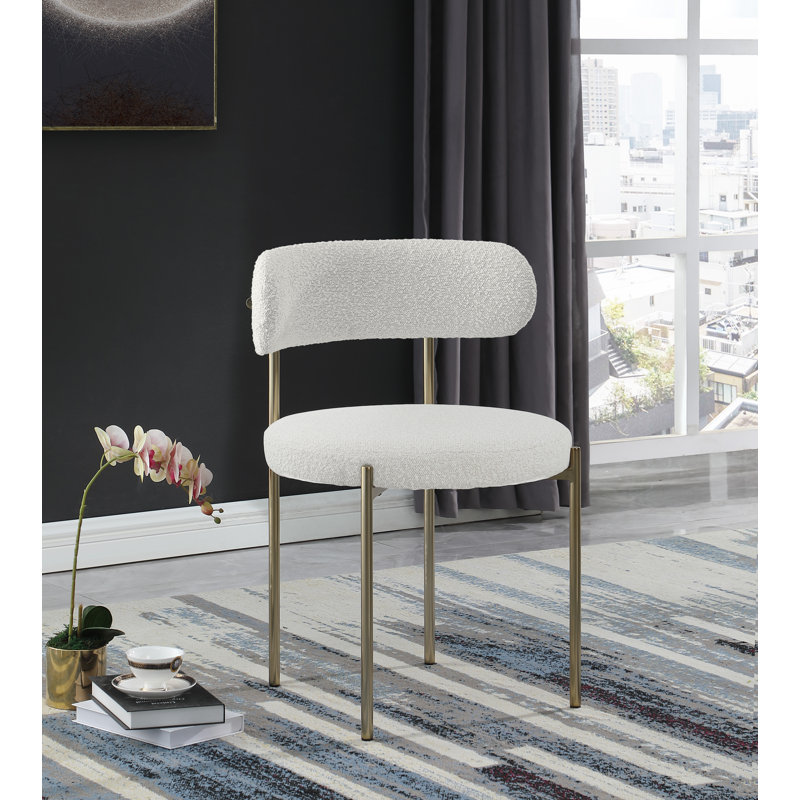 AllModern Sherwood Solid Back Boucle Side Chair & Reviews | Wayfair