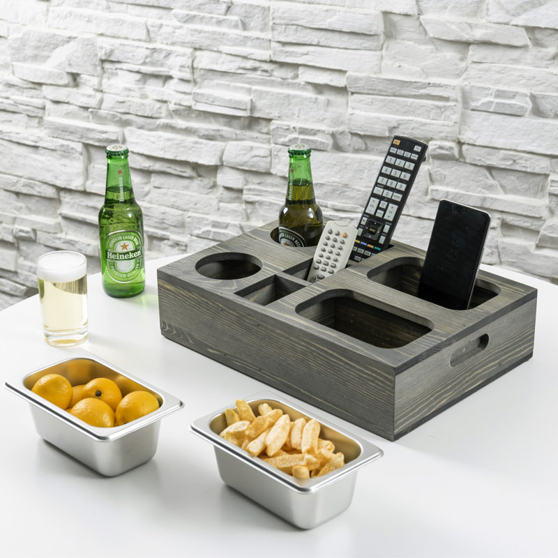 MyGift 7 Slot Wood Sofa Serving Tray | Wayfair